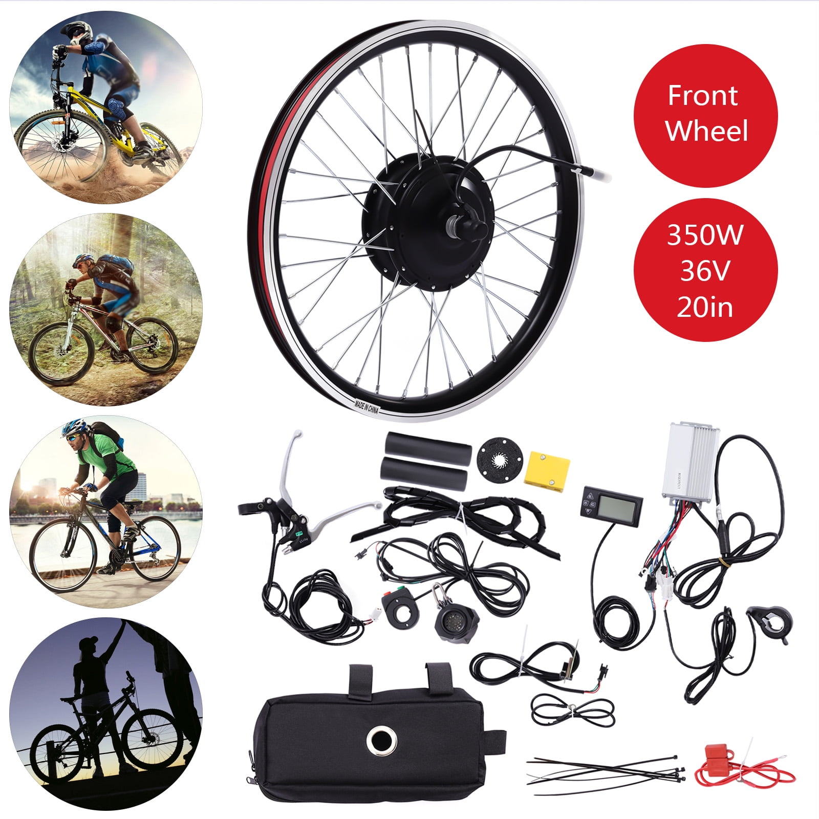 Miumaeov Electric Bike Conversion Kit Front Wheel Motor 350W E-Bike Kit ...