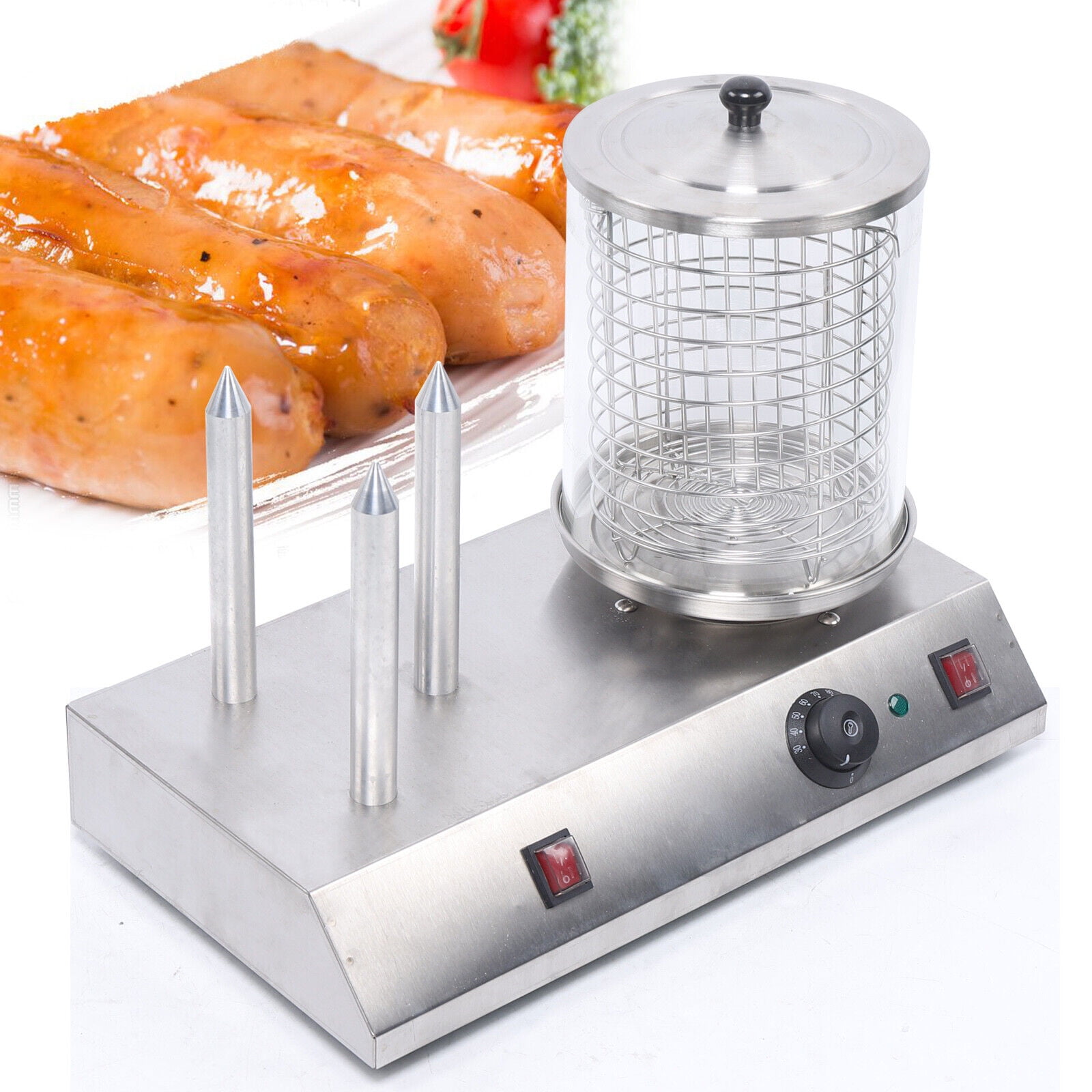 Miumaeov Electric Commercial Hot Dog Maker Machine Stainless Steel Hot ...