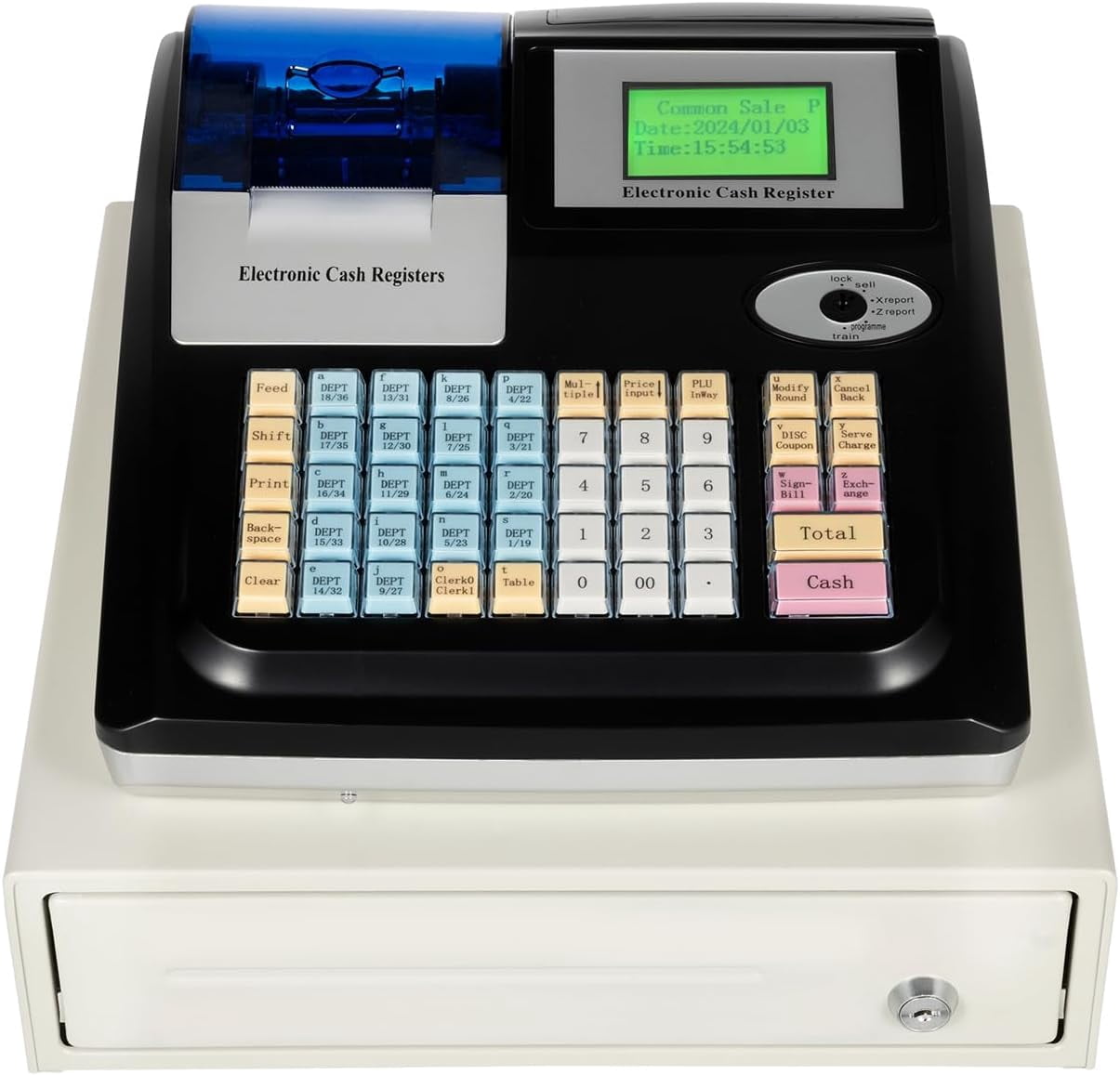 Miumaeov Electronic Cash Register for Small Businesses, POS System 48 ...