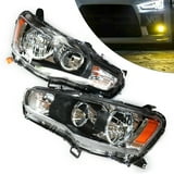 Miumaeov Fit For 2008-2017 Mitsubishi Lancer EVO X Pair Headlamps ...