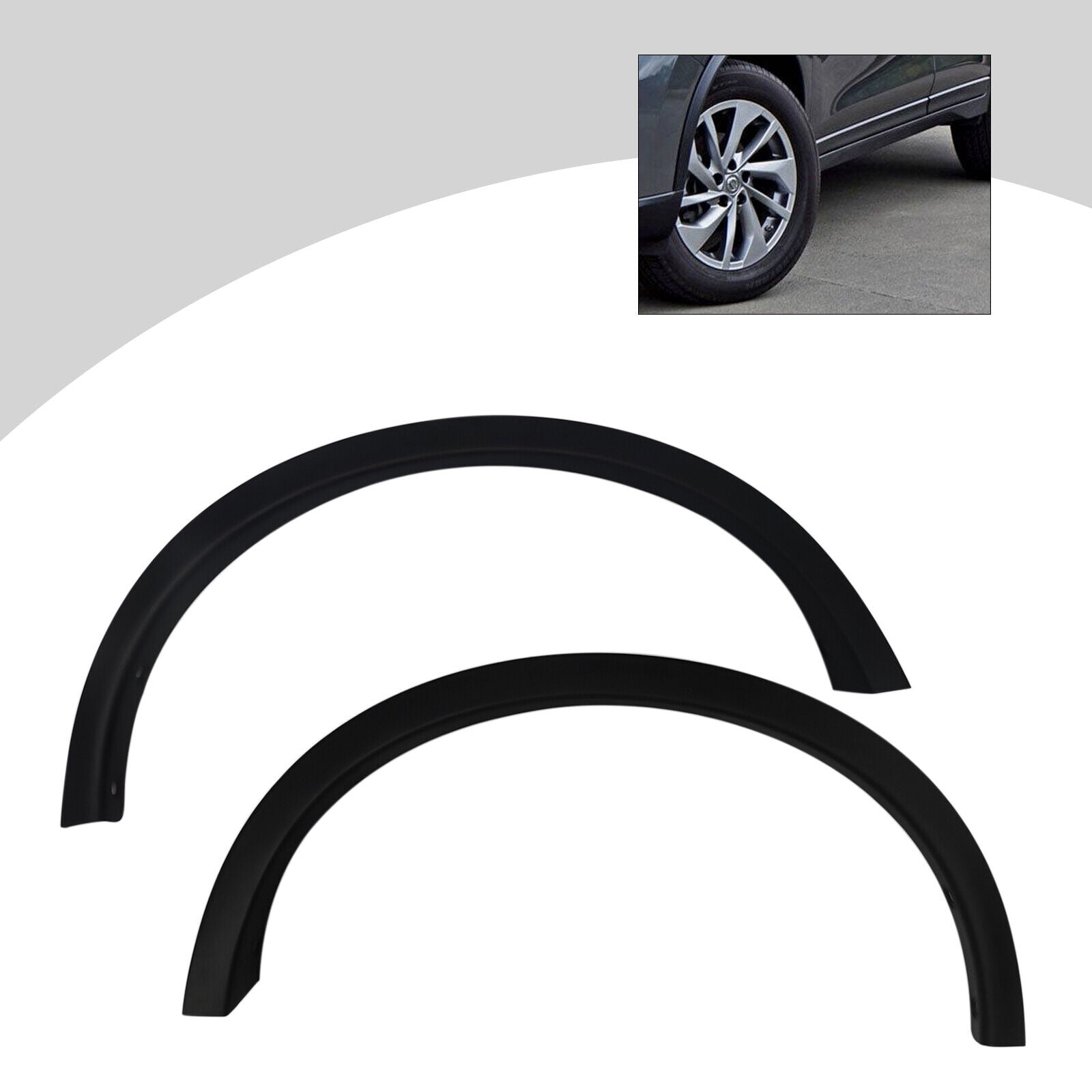 Miumaeov Fit For 2014-2017 Nissan Rogue Rear Left &Right Fender Flare ...