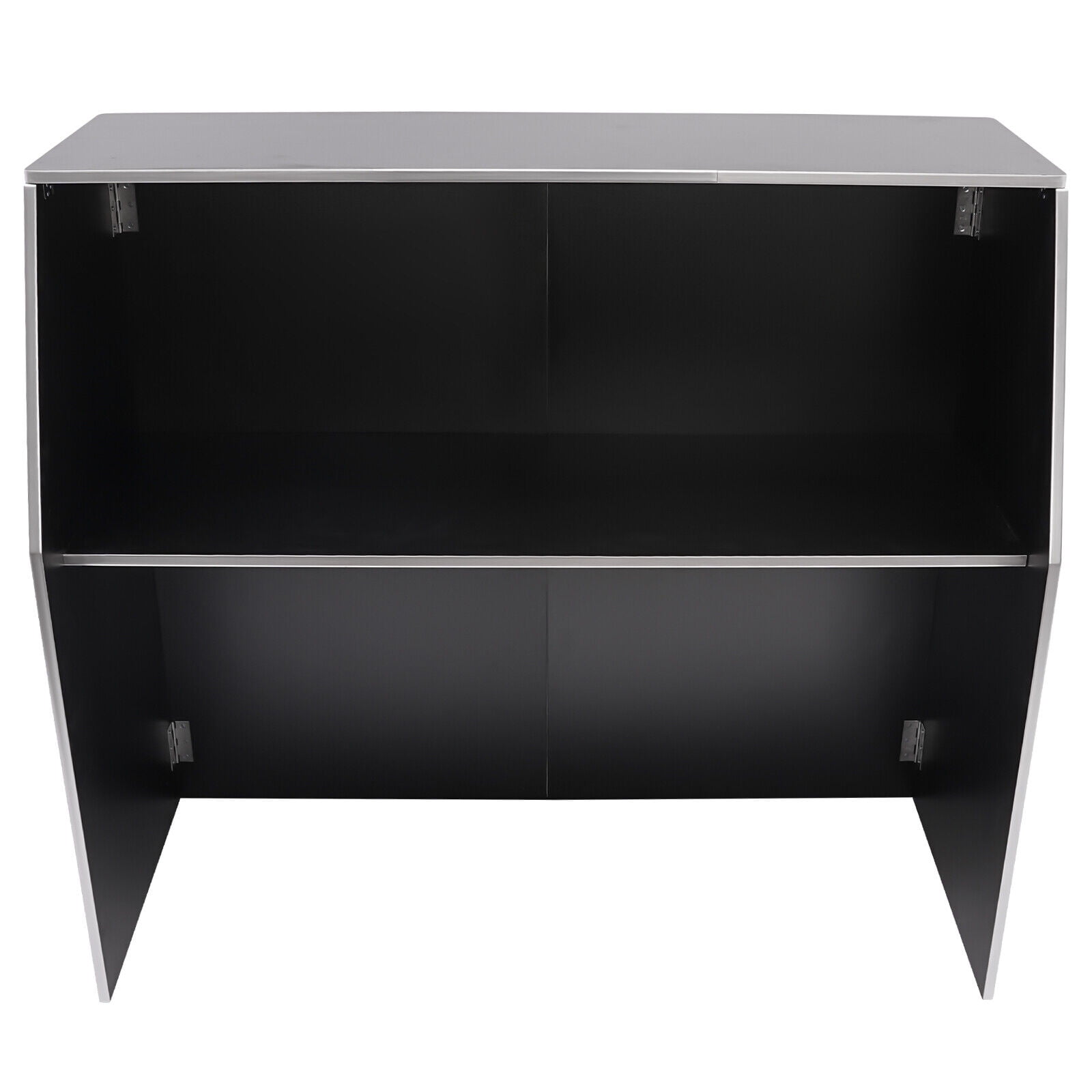 Miumaeov Foldable Bar Table Tall Portable Event Bar 3-Tier Shelves ...