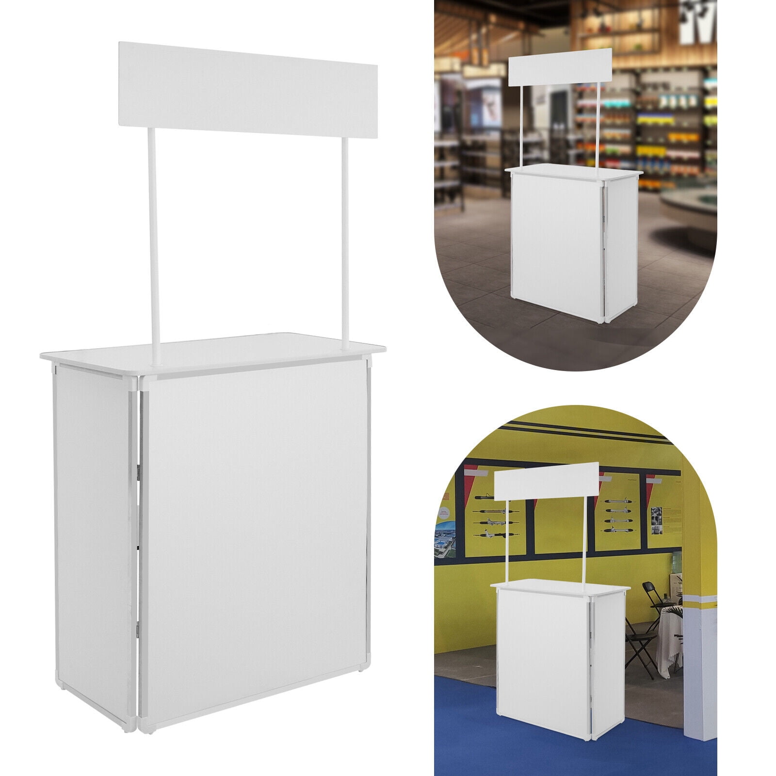 Miumaeov Foldable Trade Show Display Podium Table Counter Stand ...