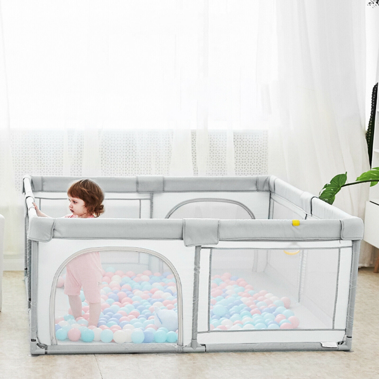 Miumaeov Folding Baby Safety Children Playing Fence Activity Ball Pit ...