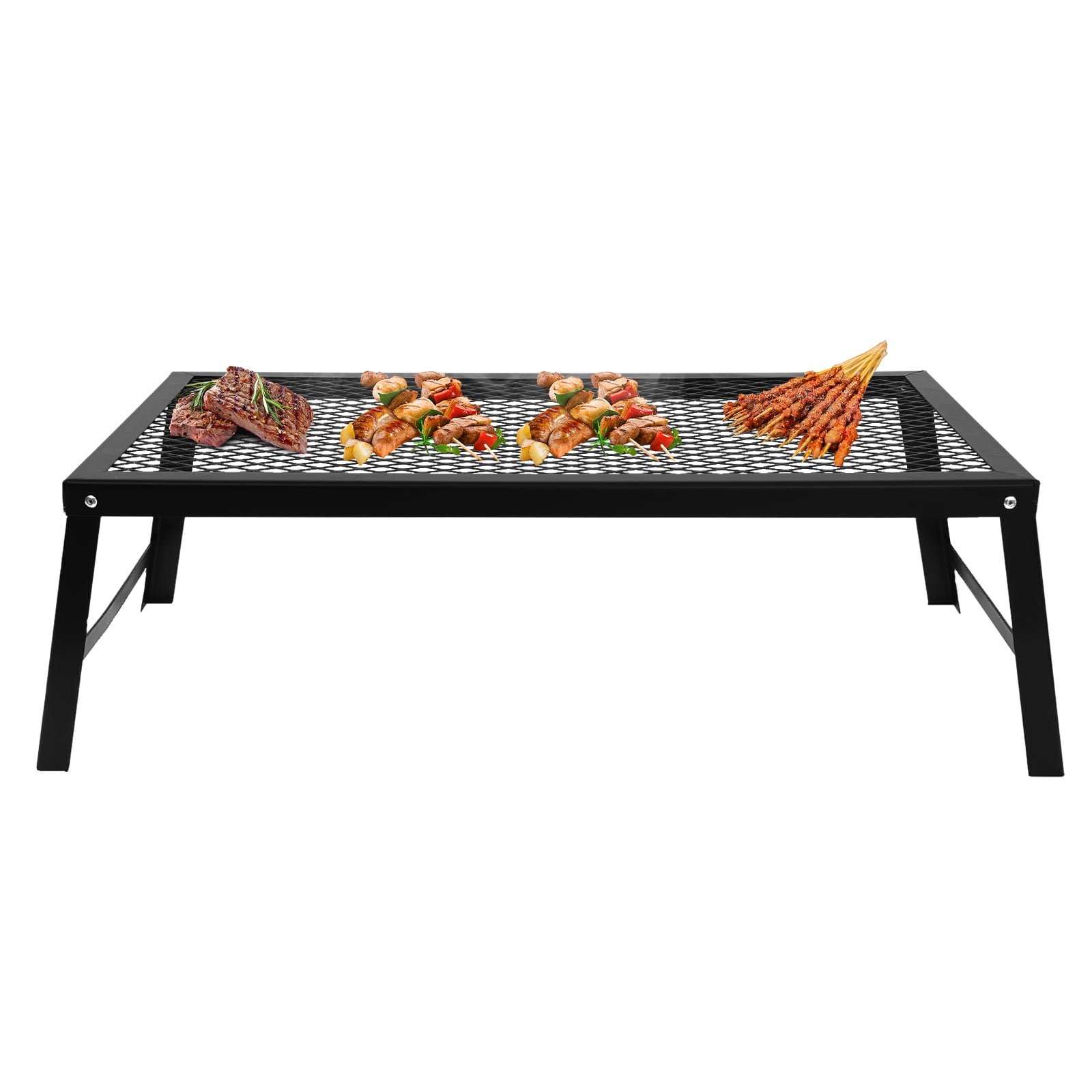 Miumaeov Folding Campfire Grill Fire Pit Cooking Grate Bbq Rack Griddle ...
