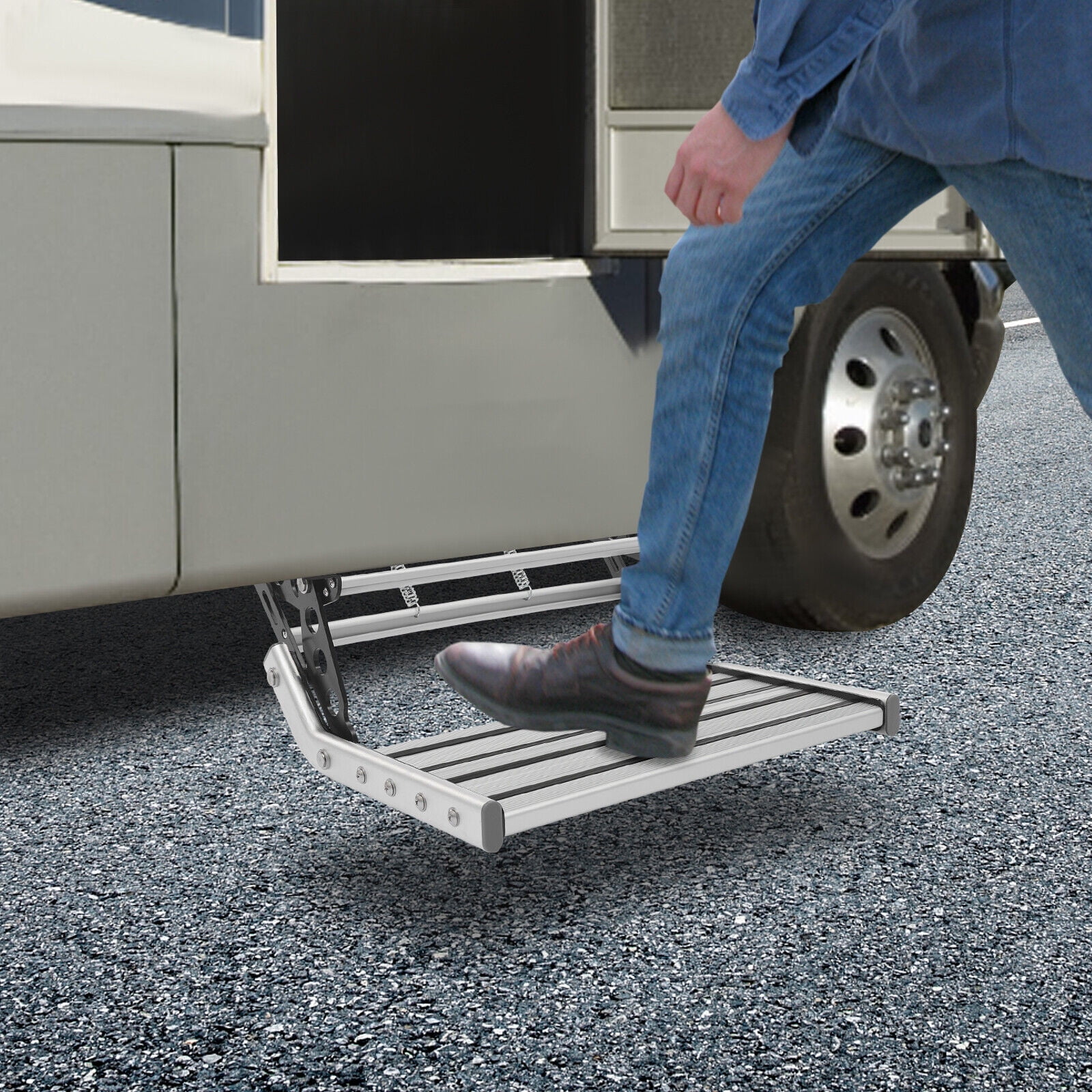 Miumaeov Folding RV Step RV Trailer Camper Step 330lbs Manual RV Step ...