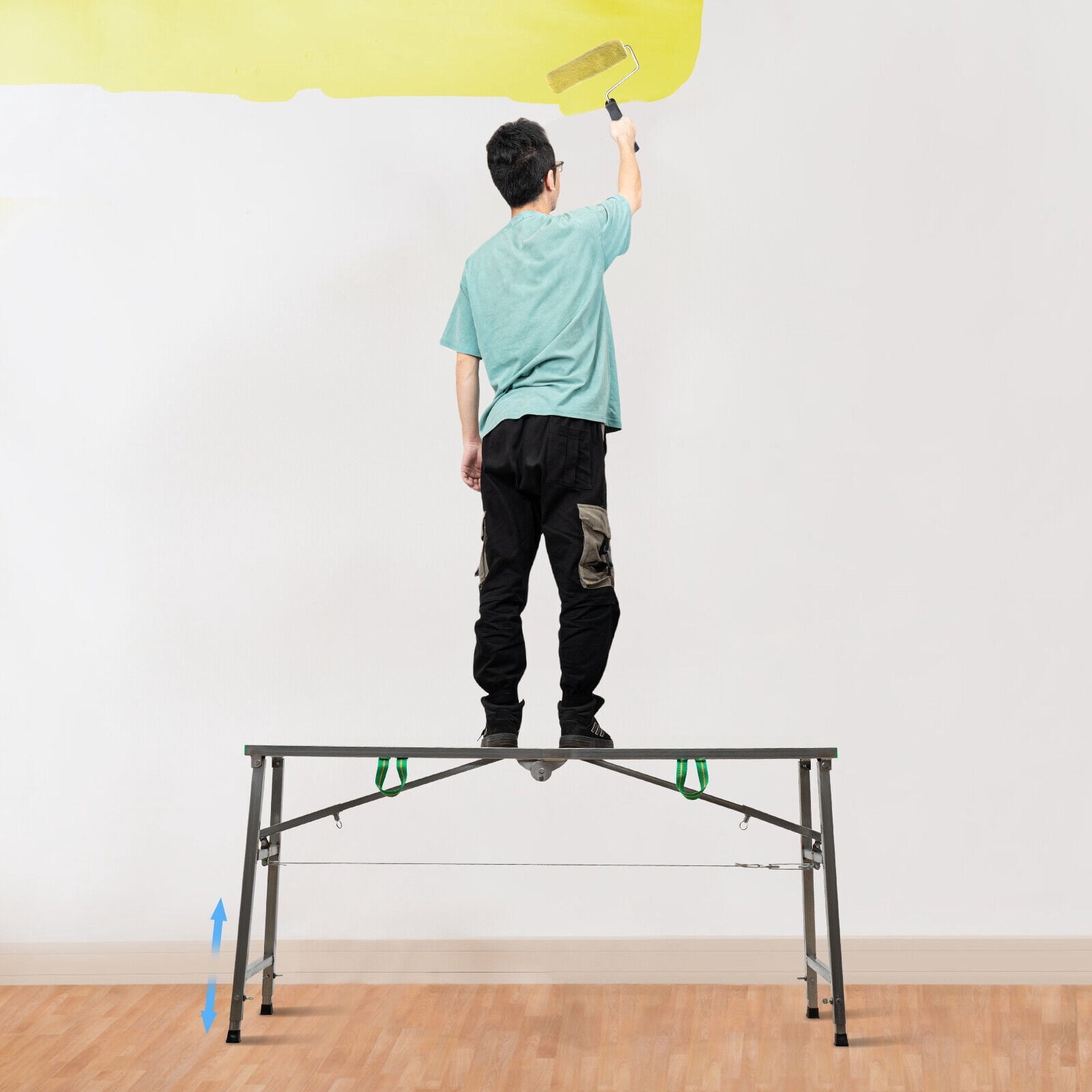 Miumaeov Folding Work Platform Non-slip Bench Step Scaffolding Ladder ...