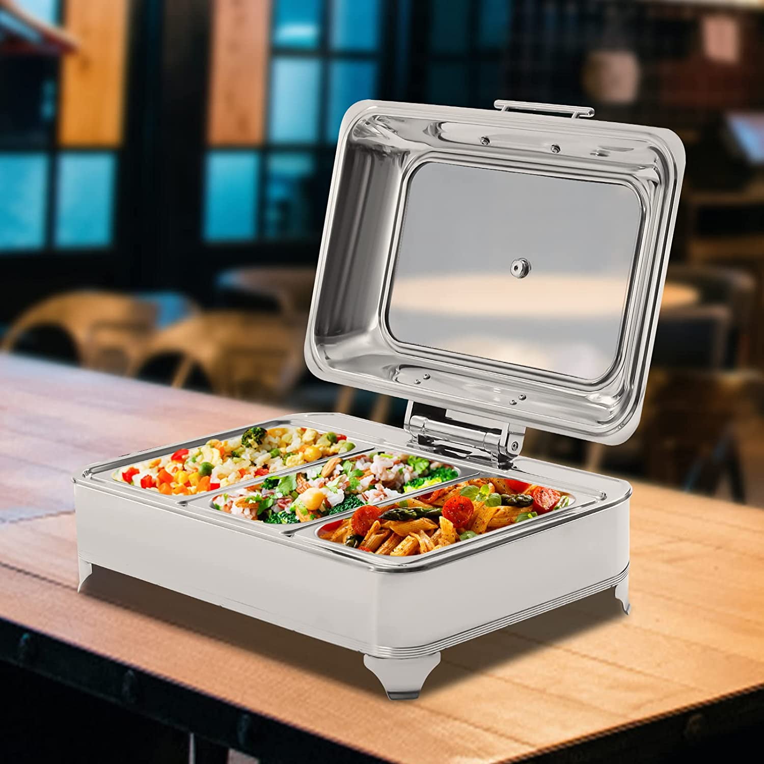 Miumaeov Food Warmer Stainless Steel Chafer Chafing Dishes Buffet Set ...