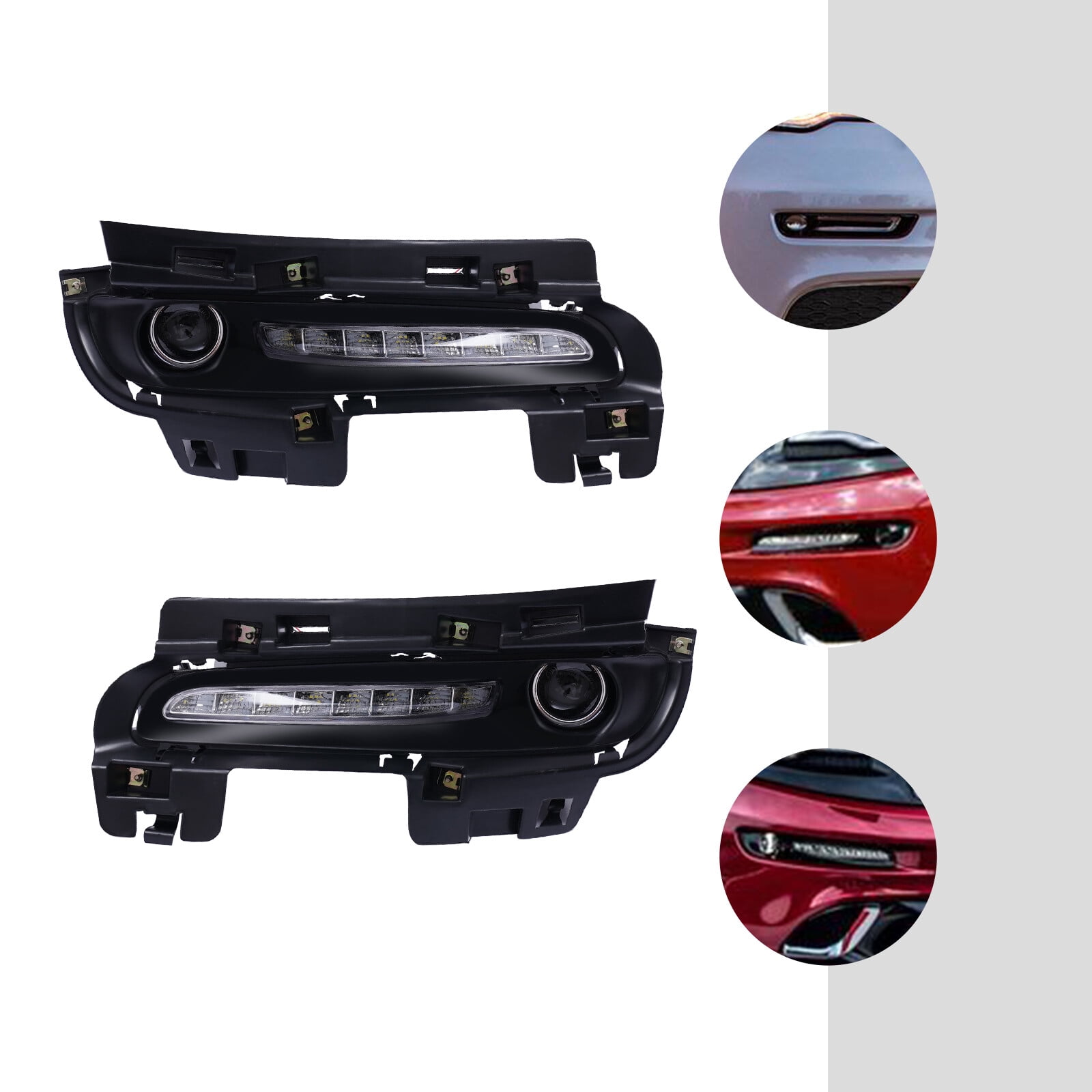 Miumaeov For 2012-16 Jeep Grand Cherokee SRT8 LED DRL Daytime Running ...