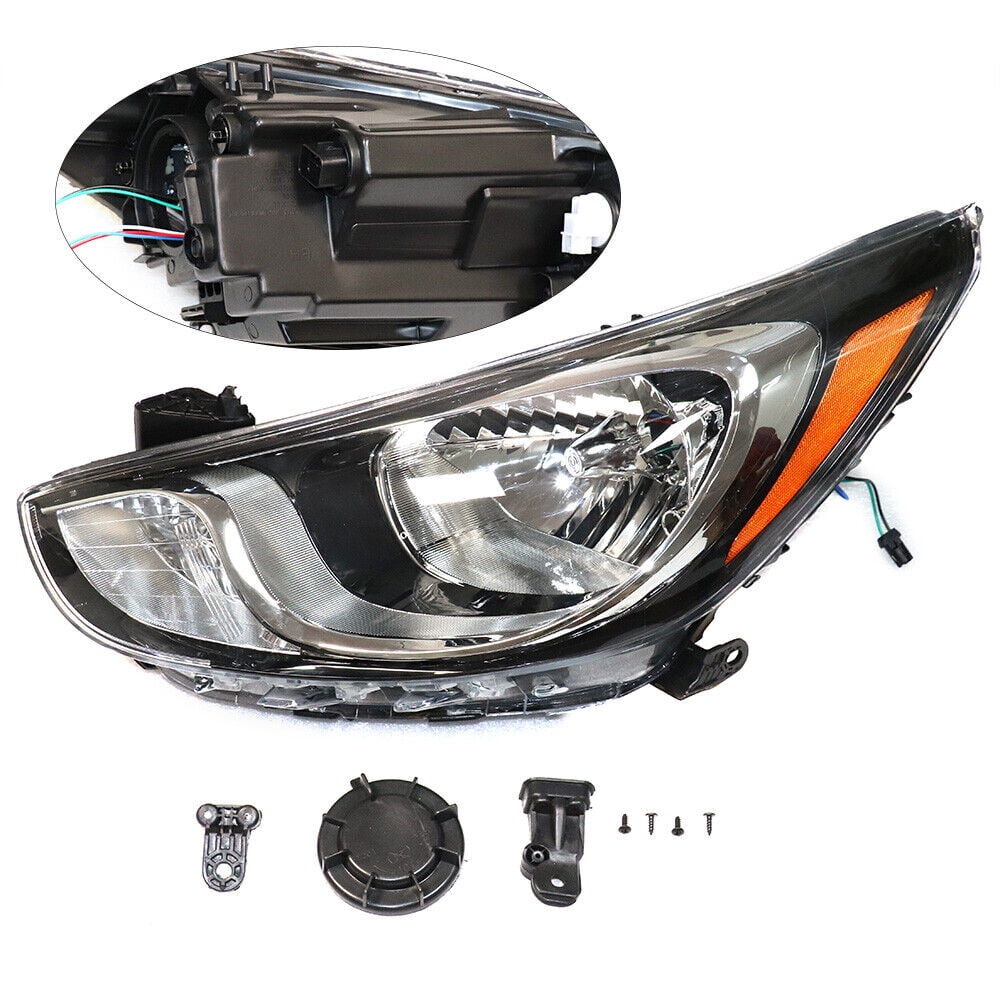 Miumaeov For 2012 2013 2014 Hyundai Accent Sedan Halogen Headlight ...