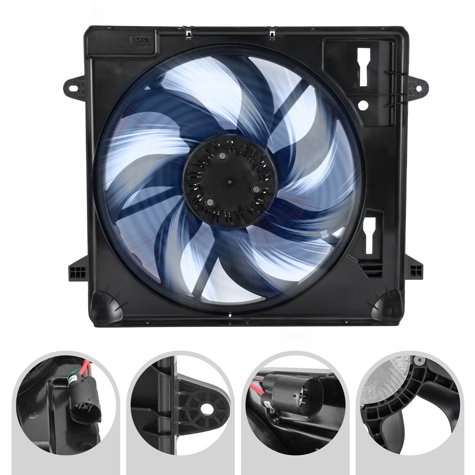 Miumaeov For 2012-2018 Jeep Wrangler Radiator Cooling Fan Motor ...