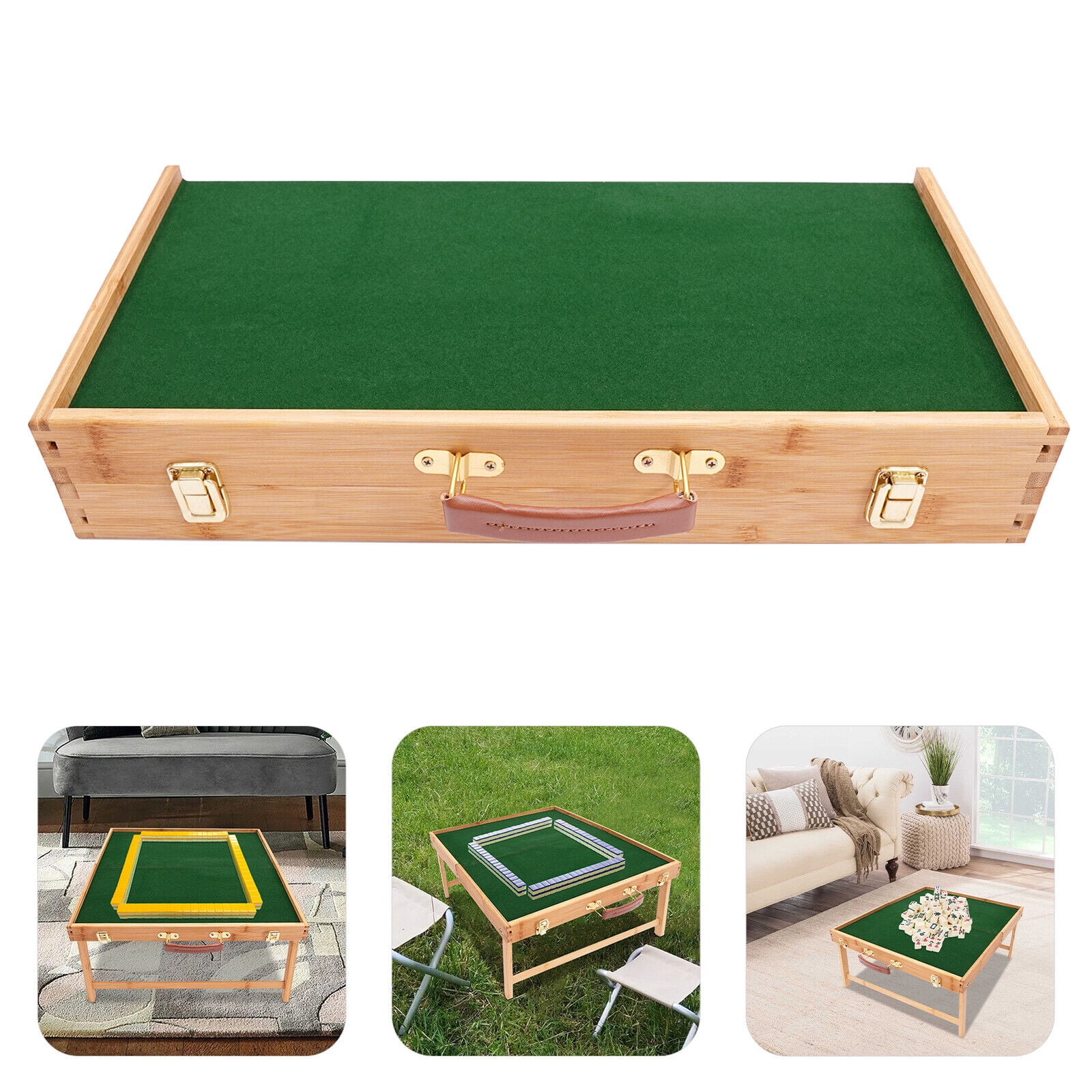Miumaeov Freestanding Foldable Mahjong Table, Portable Mini Mahjong ...