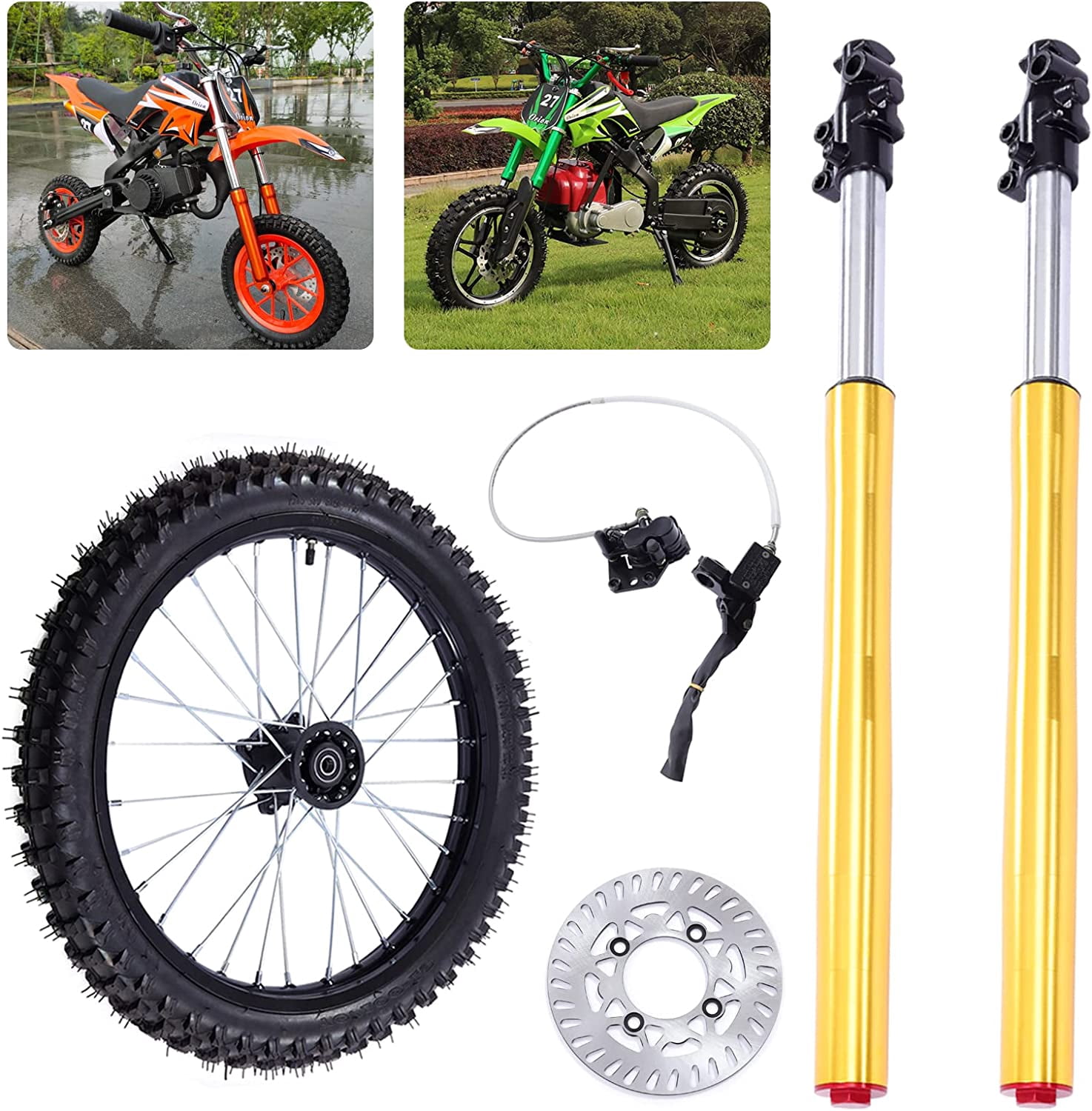 Miumaeov Front Forks Assembly 19" Wheel 70/100-19 Tire, for Off-Road ...