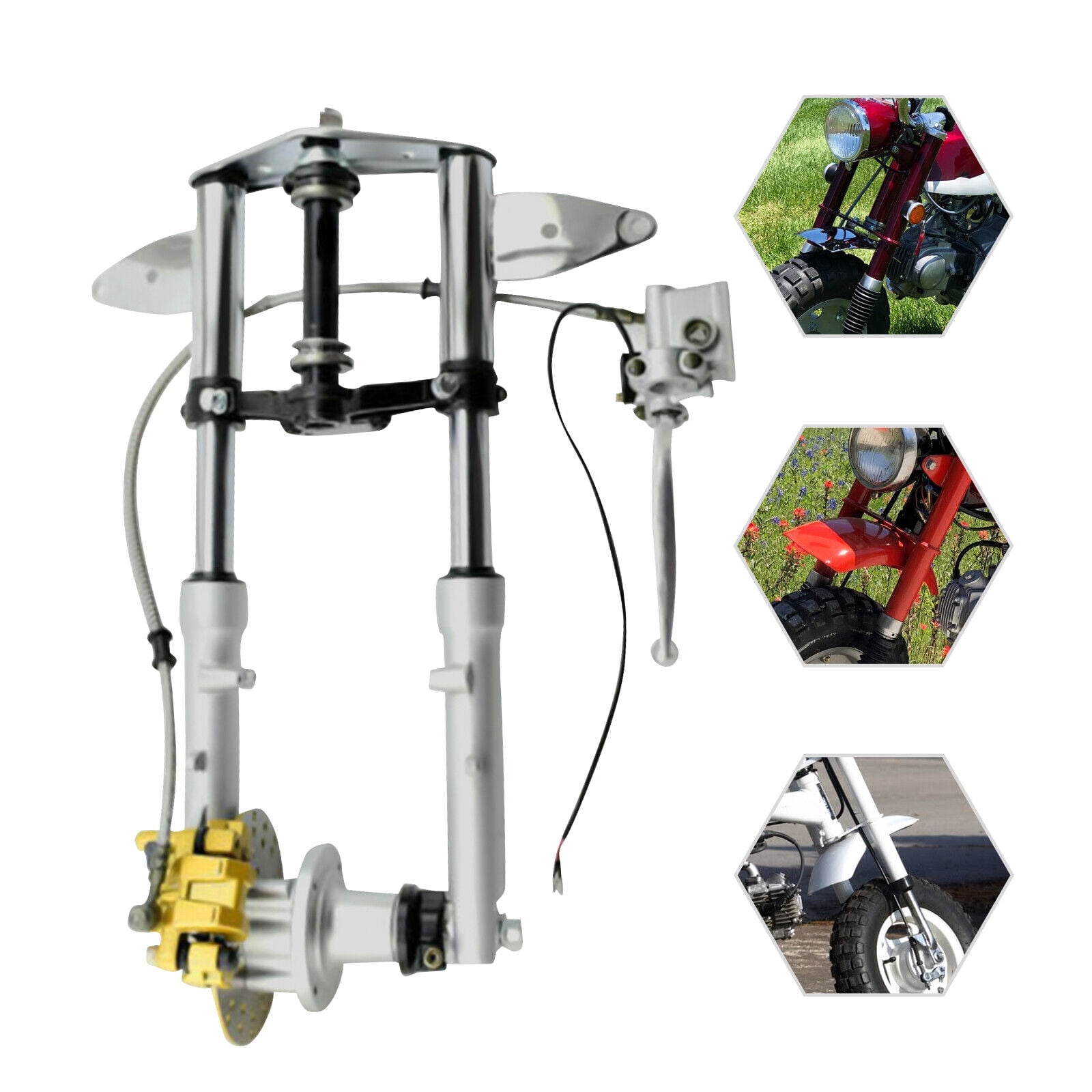 Miumaeov Front Forks Shock Absorber w/ Disc Brake Assembly For Honda ...