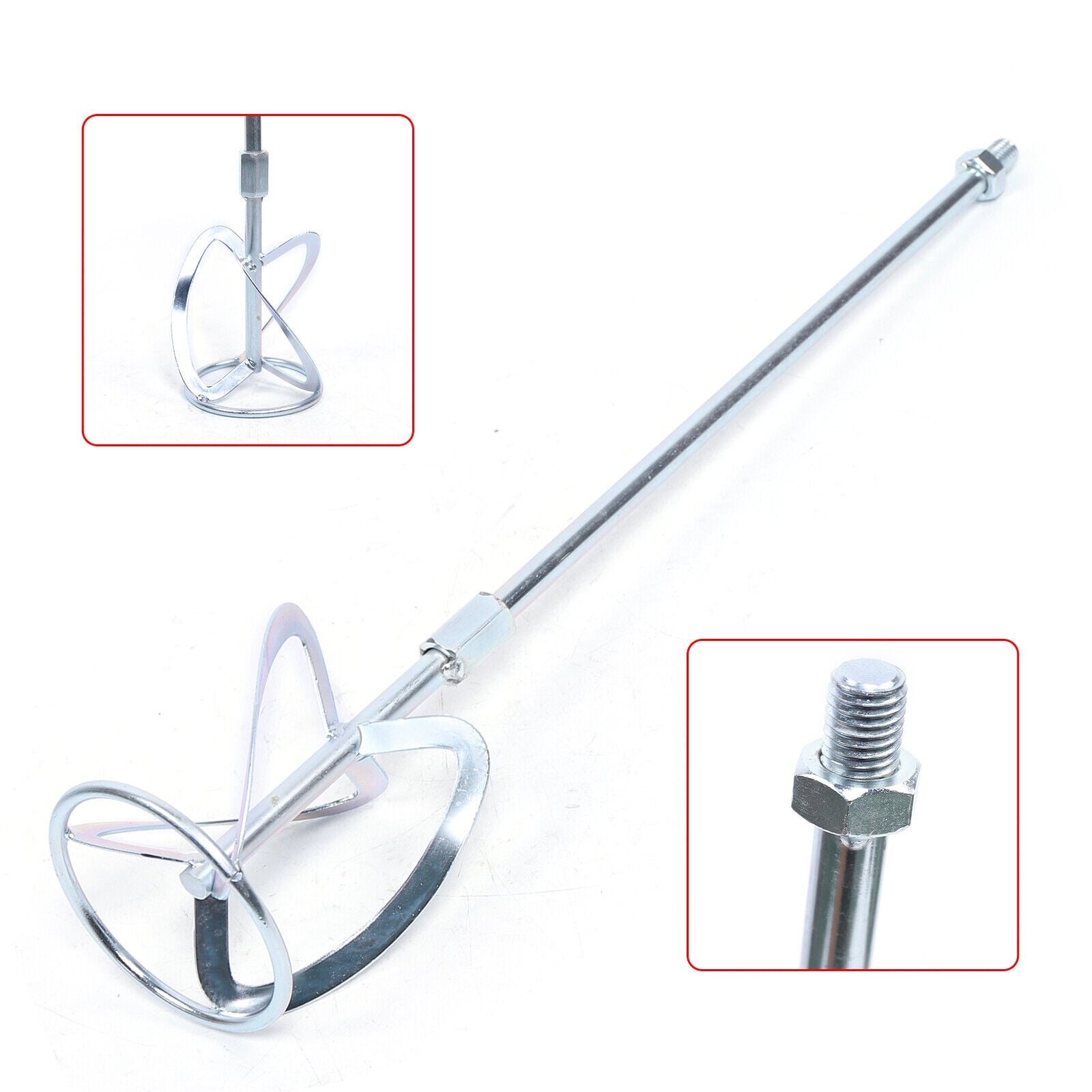 Miumaeov Galvanized Alloy Stirring Stick Spiral Cement Grout Mixing Rod ...