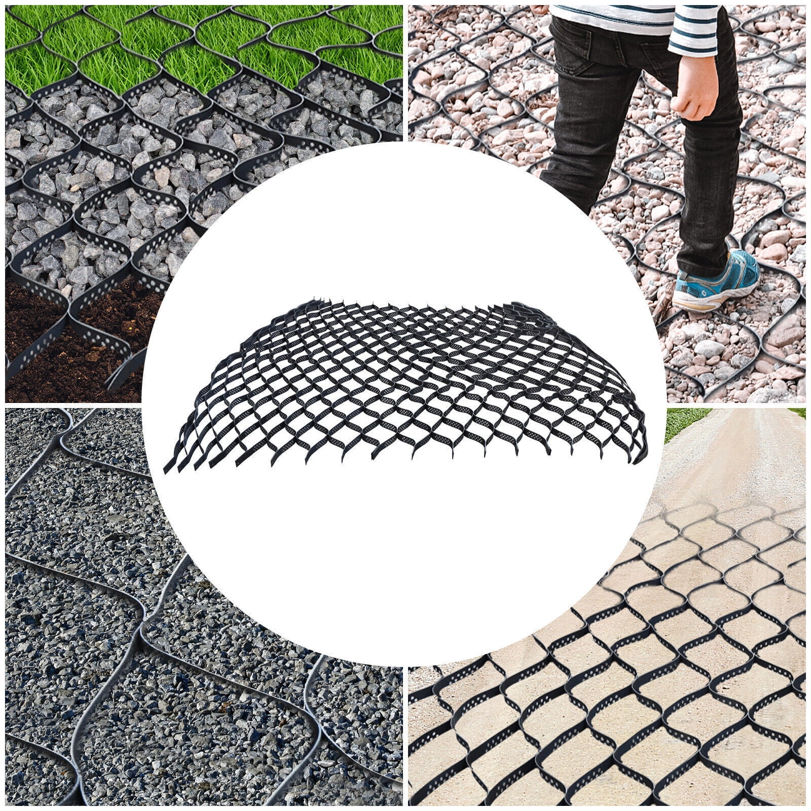 Miumaeov 9*17ft Geocell Permeable Pavers, Geo Grid Ground Grid for Soil ...