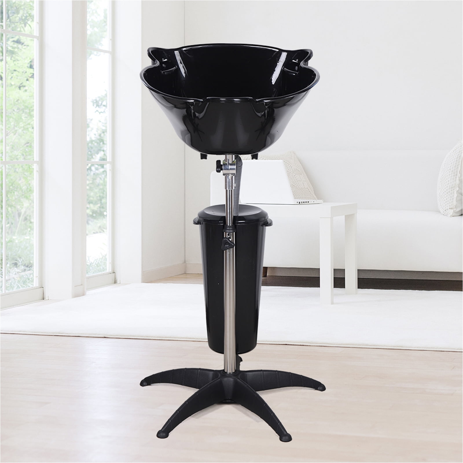 Miumaeov Portable Adjustable Salon Hair Washing Sink with Drain Hose ...