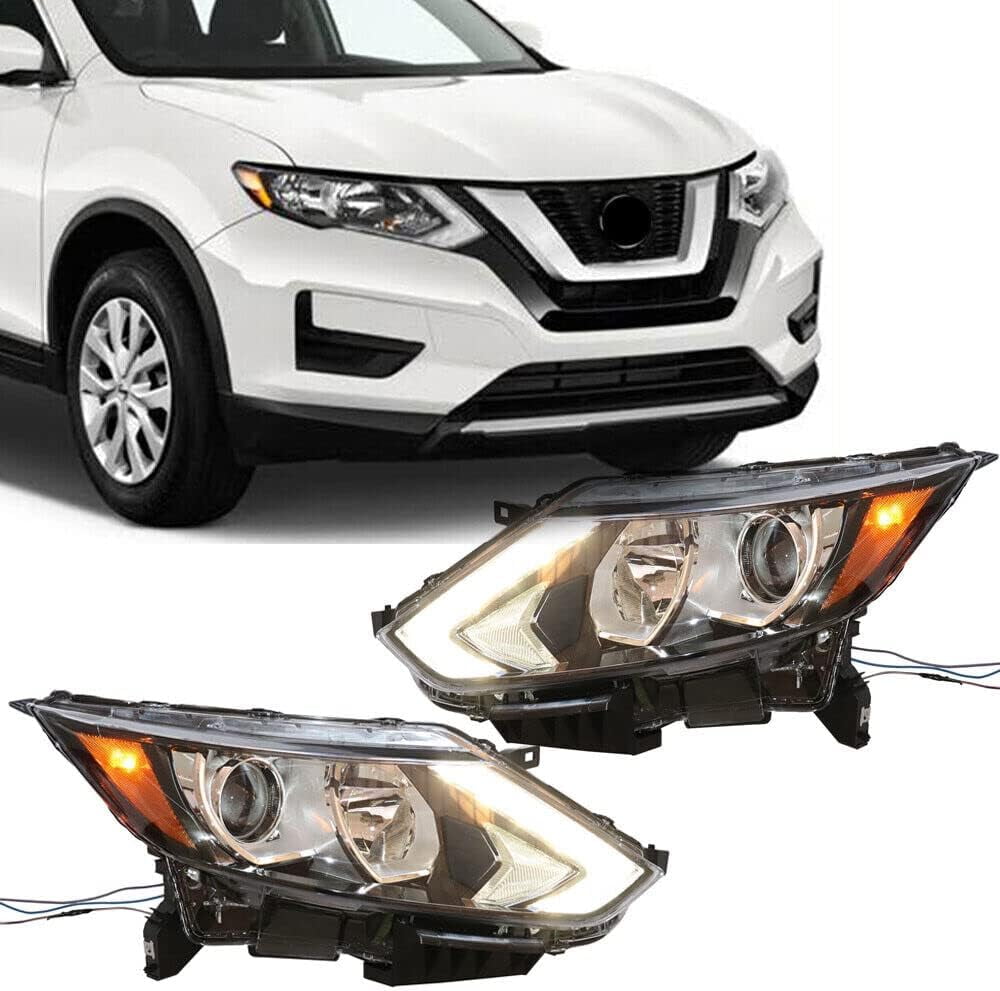 Miumaeov Halogen Headlight Assembly for 2017 2018 2019Nissan Rogue ...