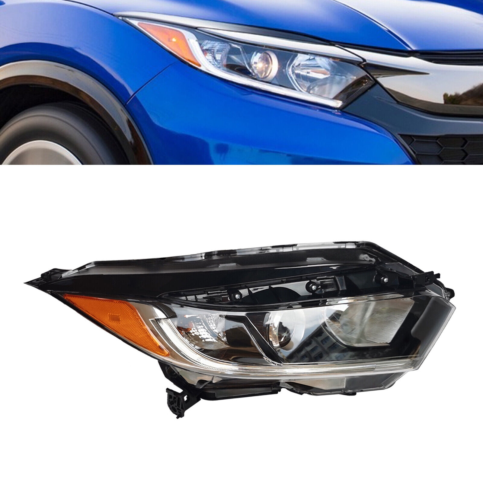 Miumaeov Halogen Headlight with LED DRL Right Passenger Side Headlamp ...