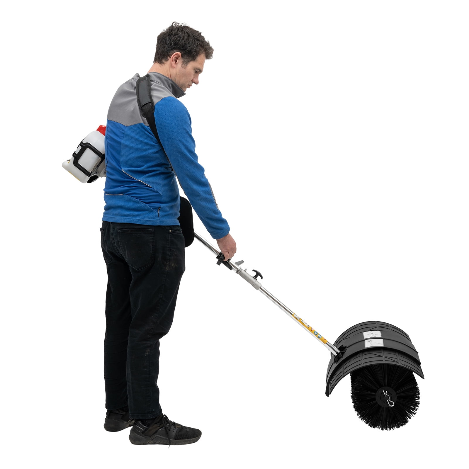 Miumaeov 52cc 1.7KW Hand-Push Sweeper, Outdoor Foldable, Red 1-Cylinder ...