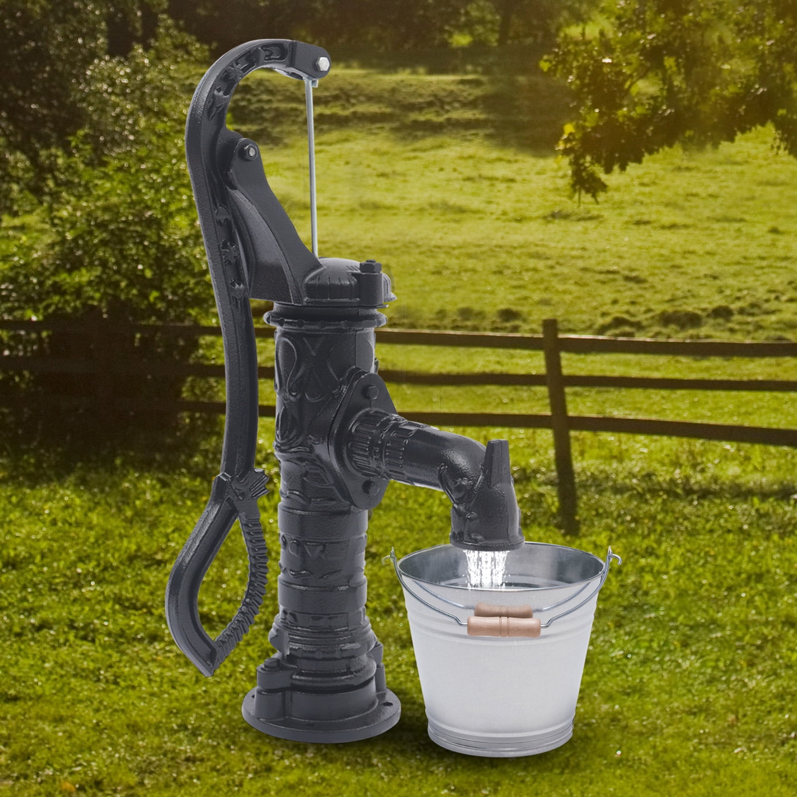 Miumaeov Hand Water Pump Cast Iron Well Water Pitcher Press Suction ...