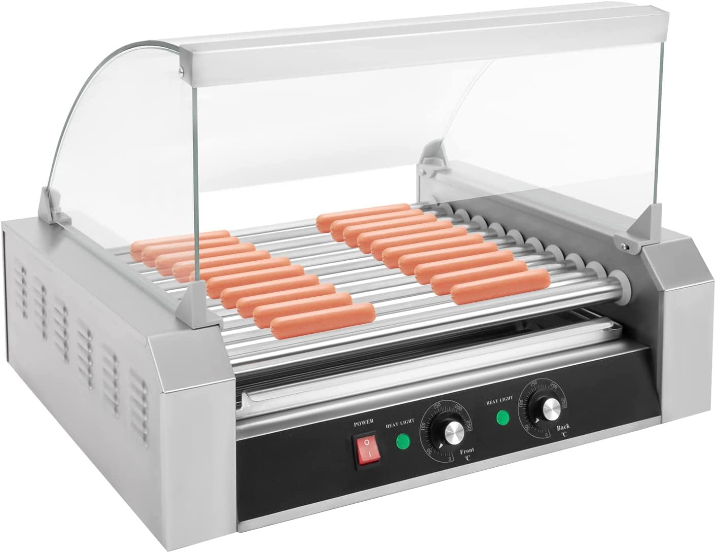 Miumaeov Hot Dog Roller Machine Commercial Electric 11 Roller Grill Hot ...