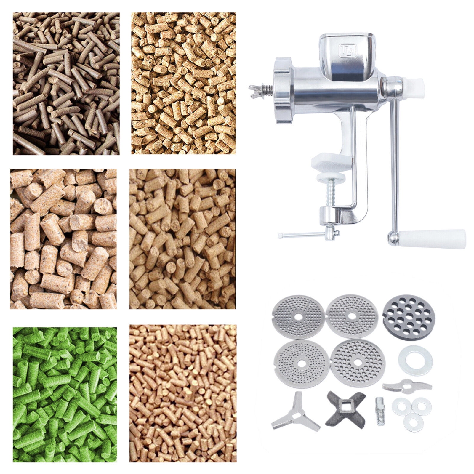 Miumaeov Household Feed Pellet Maker Machine Stainless Steel Animal ...