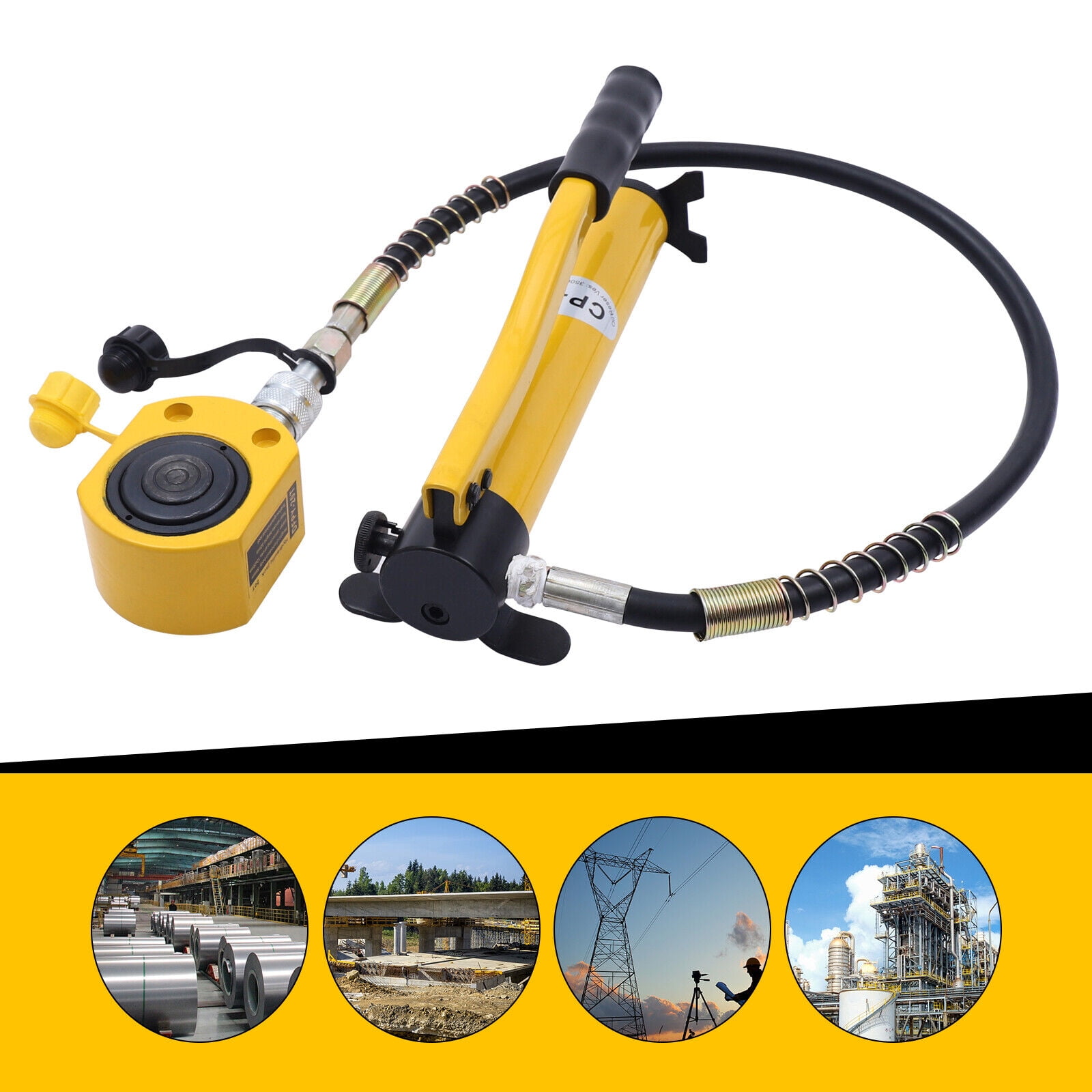 Miumaeov Hydraulic Cylinder Jack + Manual Hydraulic Hand Pump 20T ...
