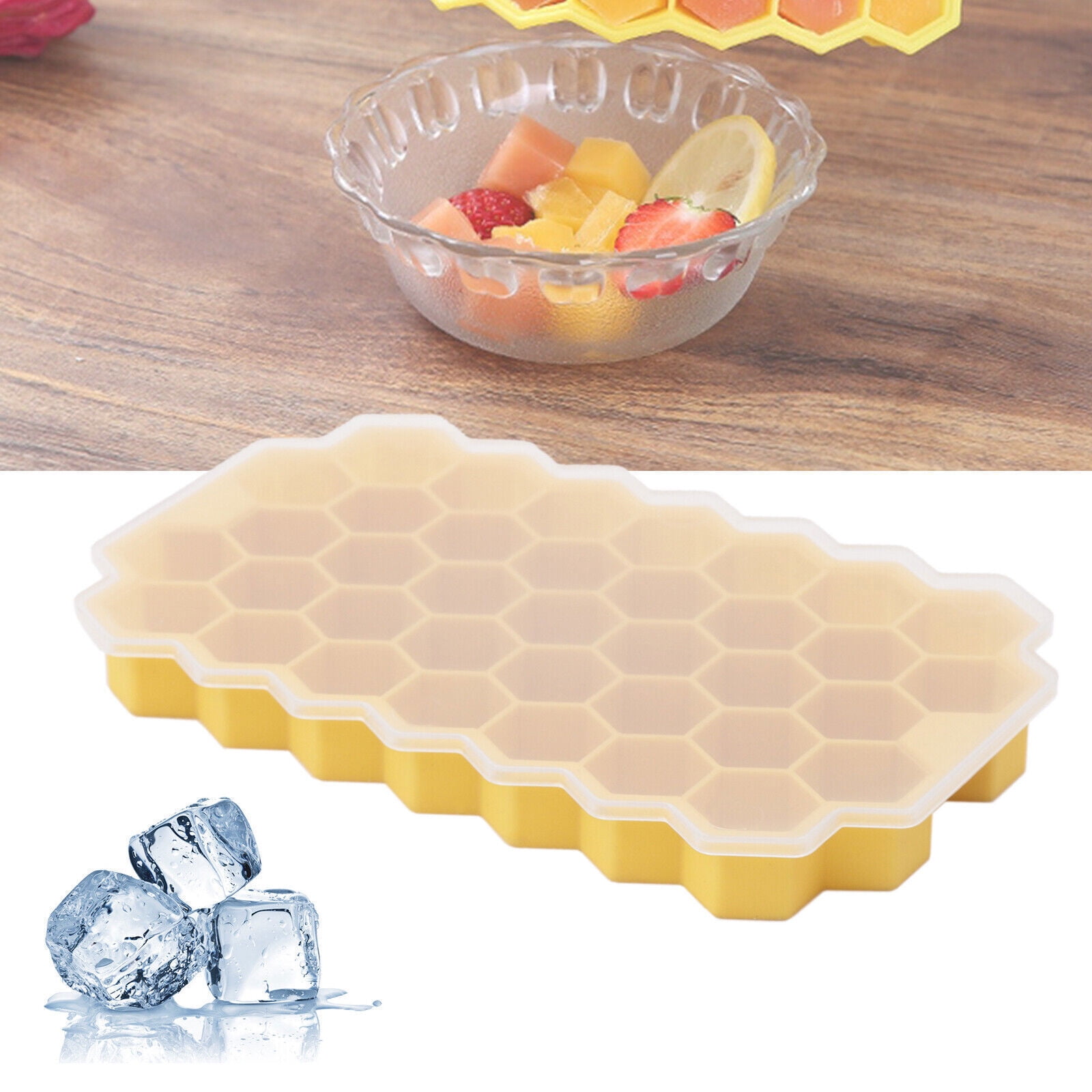 Miumaeov Ice Trays for Freezer Silicone Ice Cube Trays Reusable Ice ...