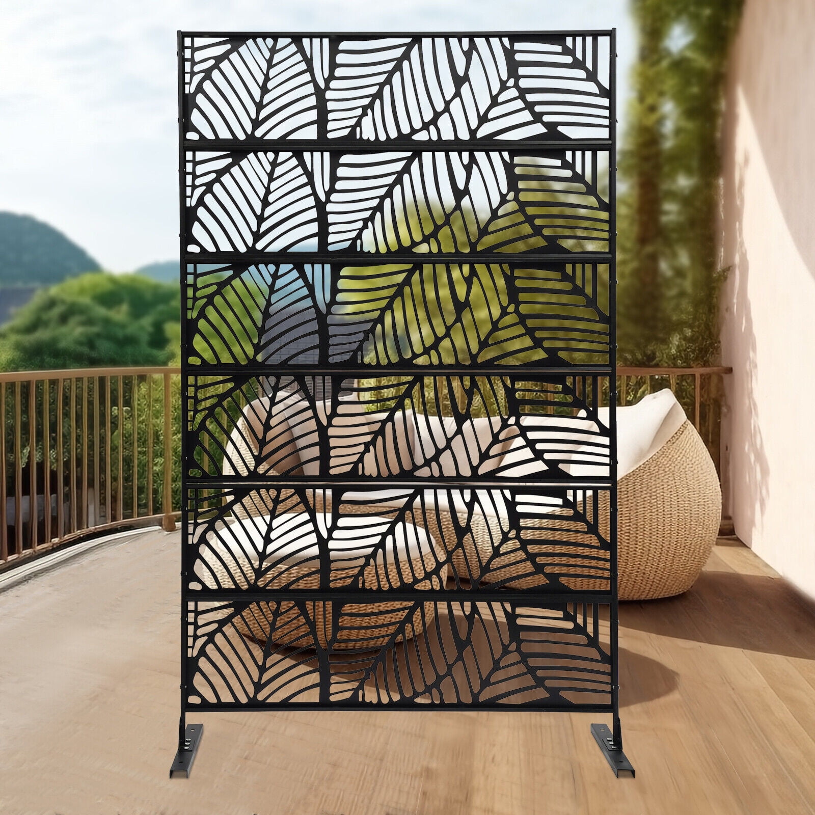 Miumaeov Indoor/Outdoor Privacy Screens and Panels for Patio Metal ...