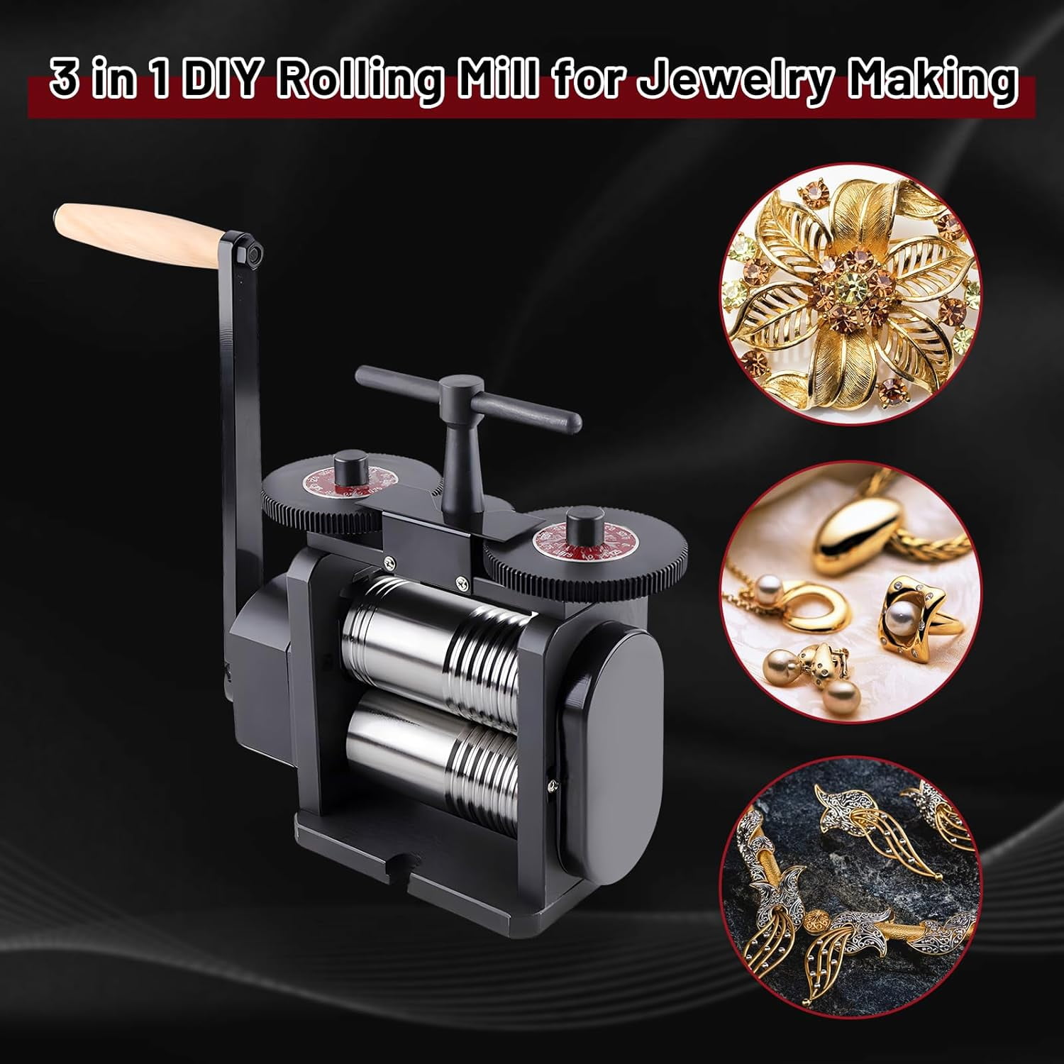 Miumaeov Jewelry Rolling Machine 130mm Manual Combination Roll Machine ...