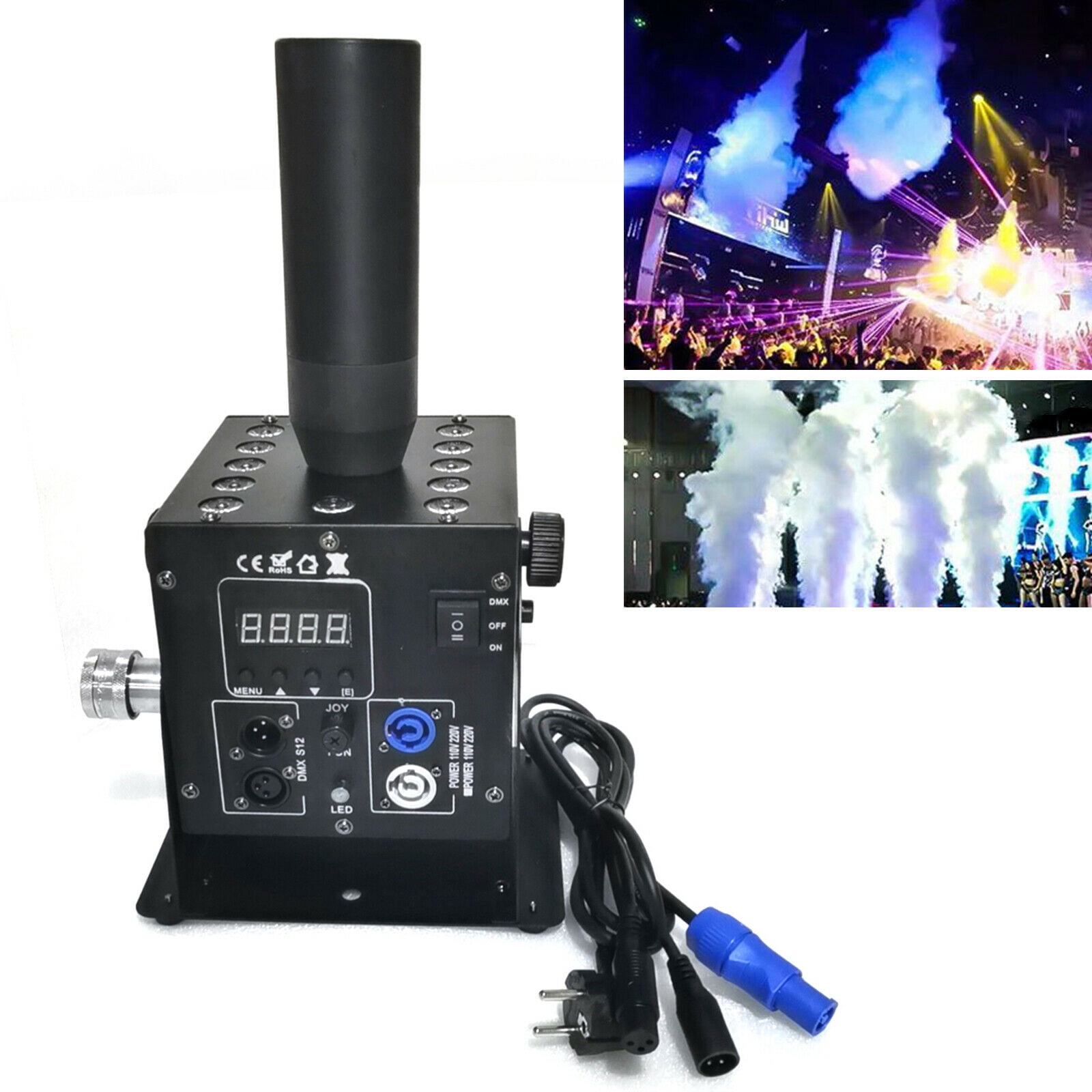 Miumaeov LED CO2 Jet Smoke Machine & 6m Hose CO2 Cannon DMX Blaster DJ ...
