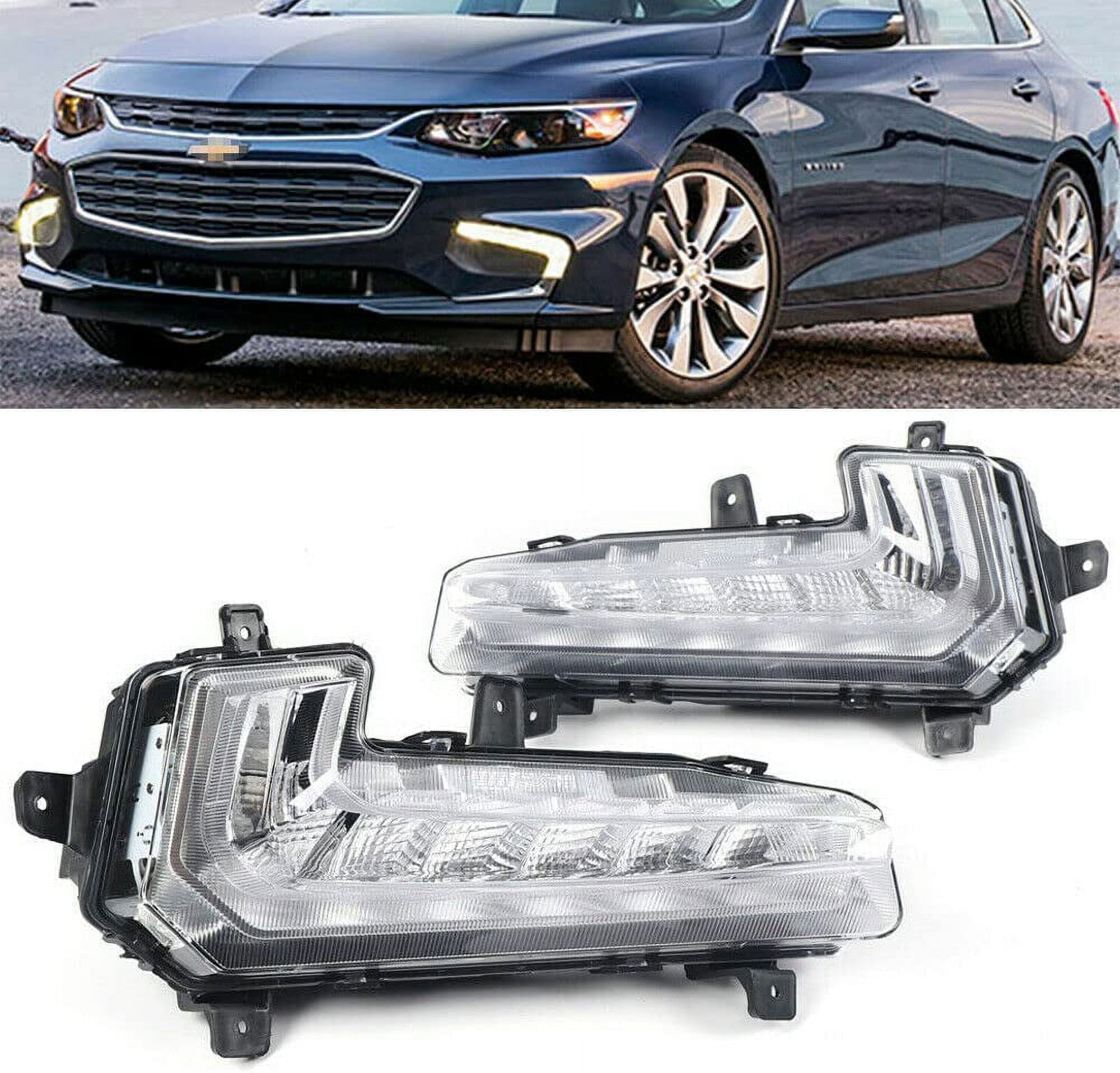 Miumaeov LED DRL Fog Lights for 2016 2017 2018 Chevrolet Malibu Bumper ...
