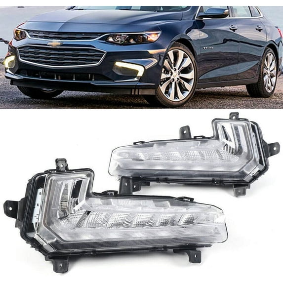 Miumaeov LED DRL Fog Lights for 2016 2017 2018 Chevrolet Malibu Bumper ...