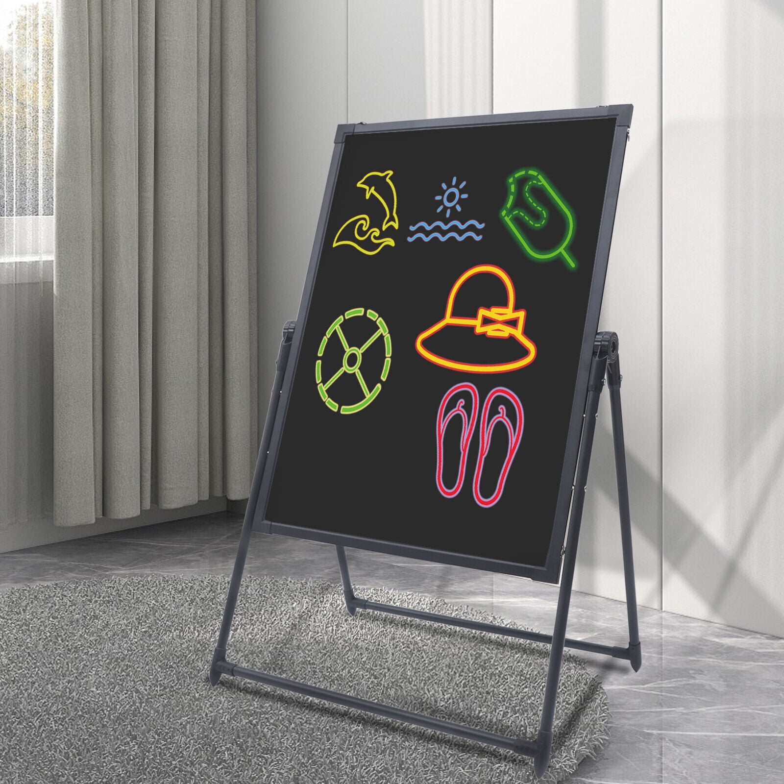 Miumaeov LED Message Writing Board with Stand Free-Standing Shops ...