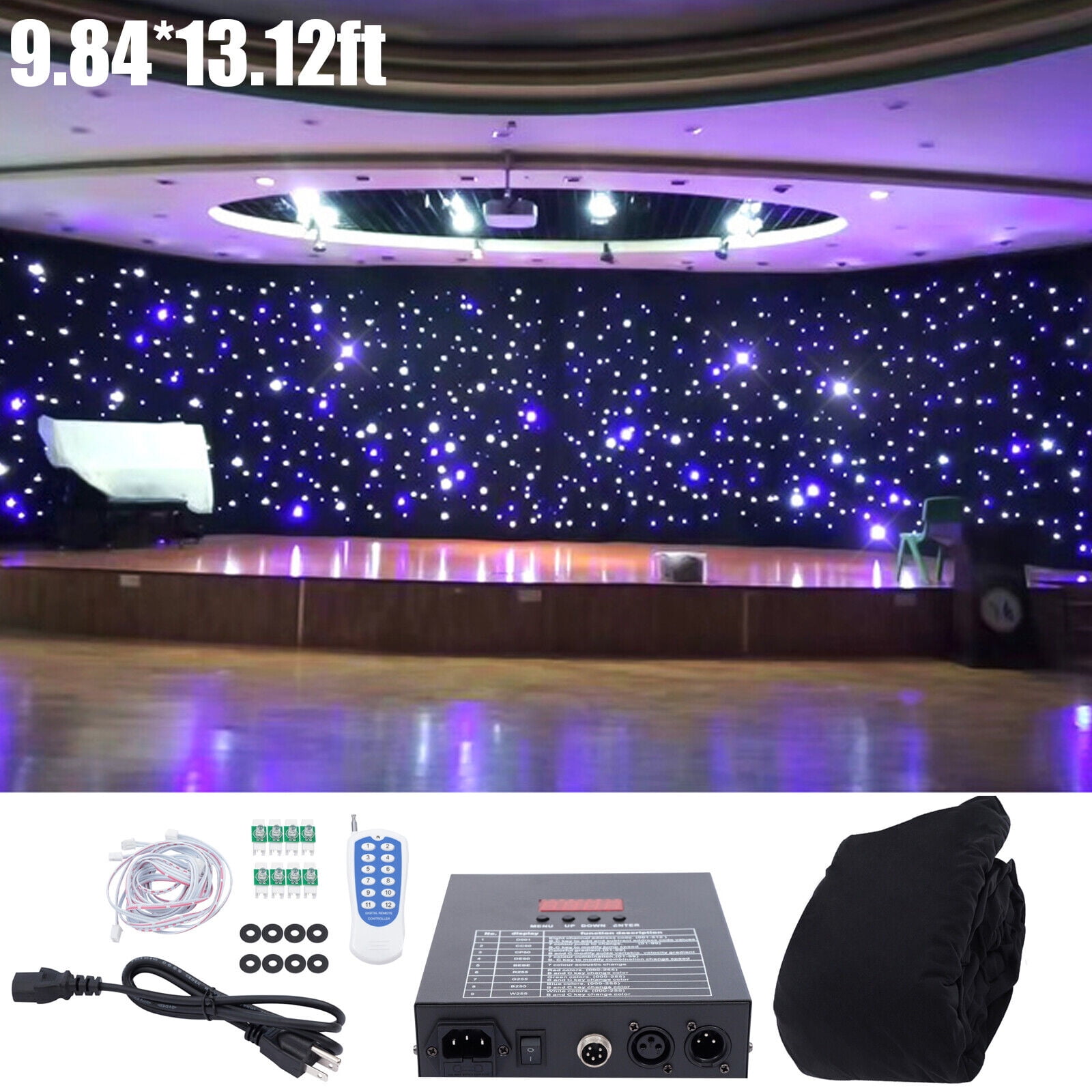 Miumaeov LED Stage Backdrop 9.84 x 13.12ft LED Star Curtain with Remote ...