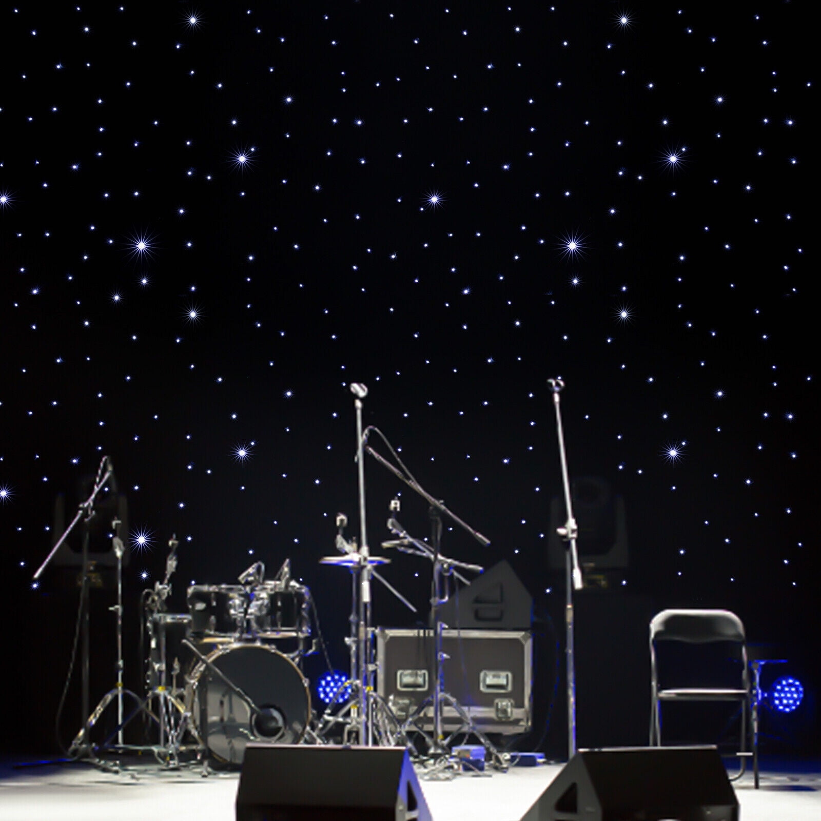 Miumaeov LED Stage Star Backdrop Foldable Drape Starry Sky Cloth ...
