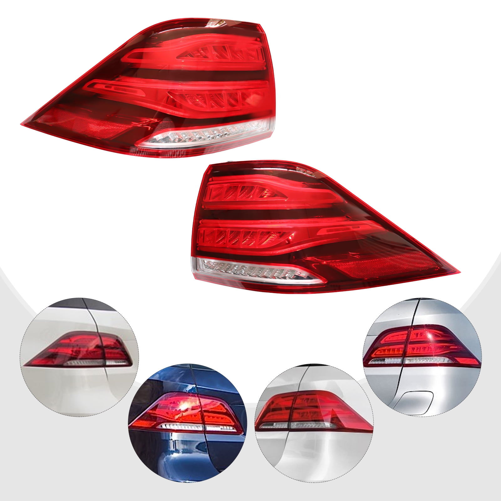 Miumaeov LED Tail Lights Assembly for Benz GLE 2016-2018 Rear Lamps ...