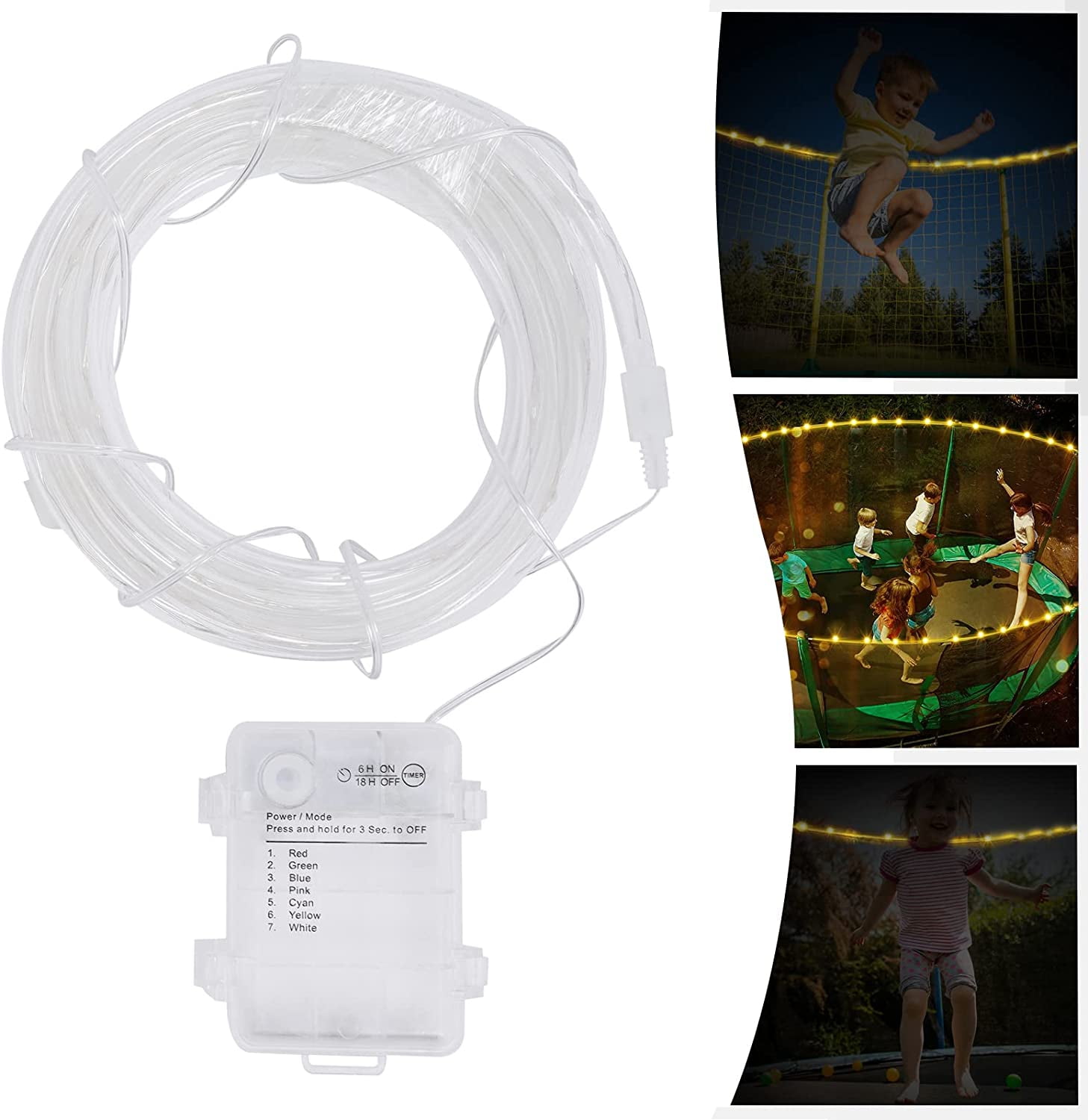 Miumaeov LED Trampoline Lights, Remote Control Rim Light for Trampoline ...