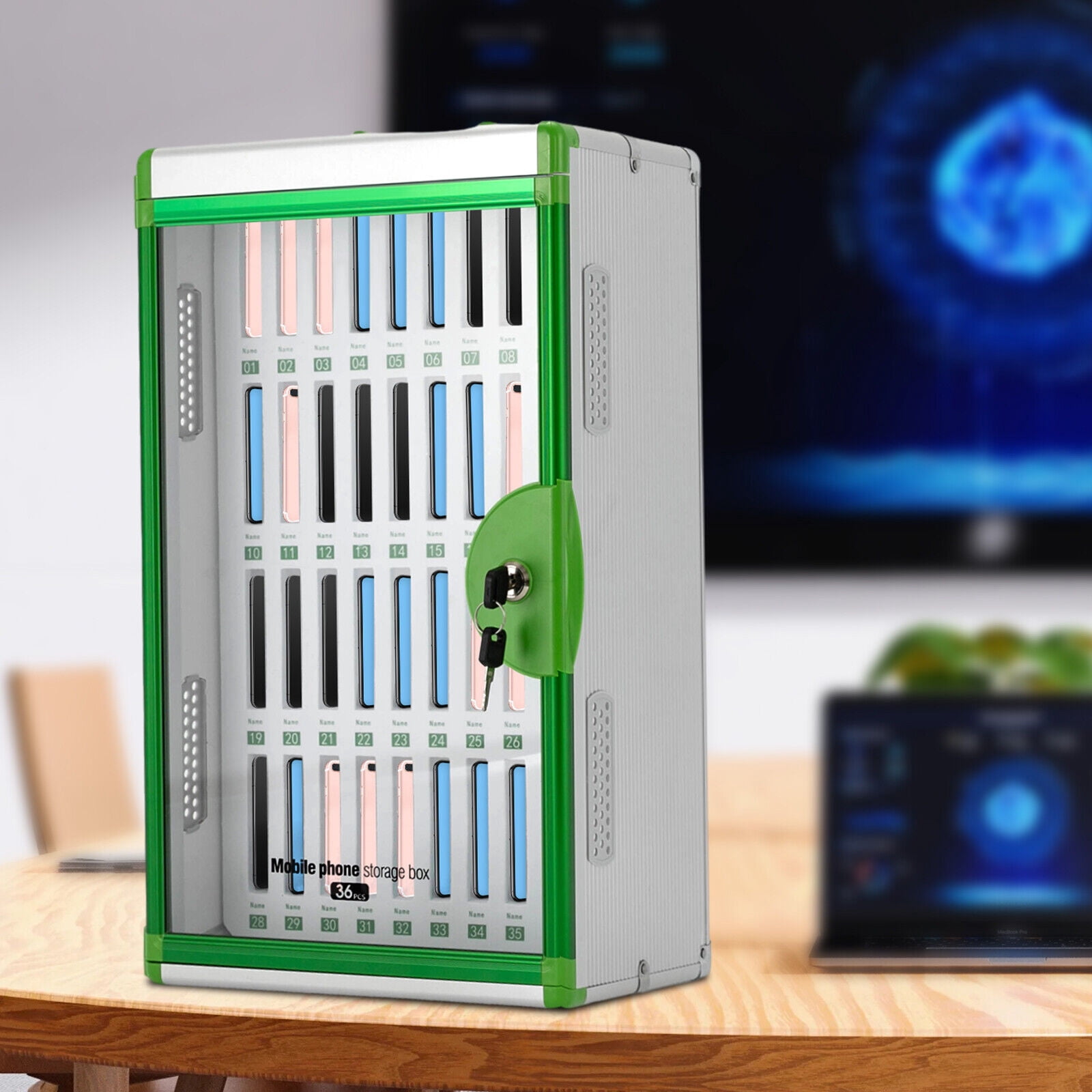 Miumaeov Large Cell Phone Storage Cabinet Portable Smart Phone Locker ...