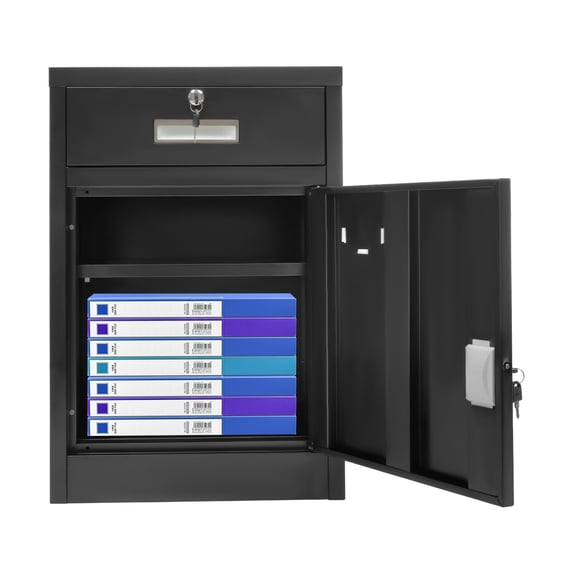 Miumaeov Lockable File Storage Cabinet Office Organizer Locker Metal ...
