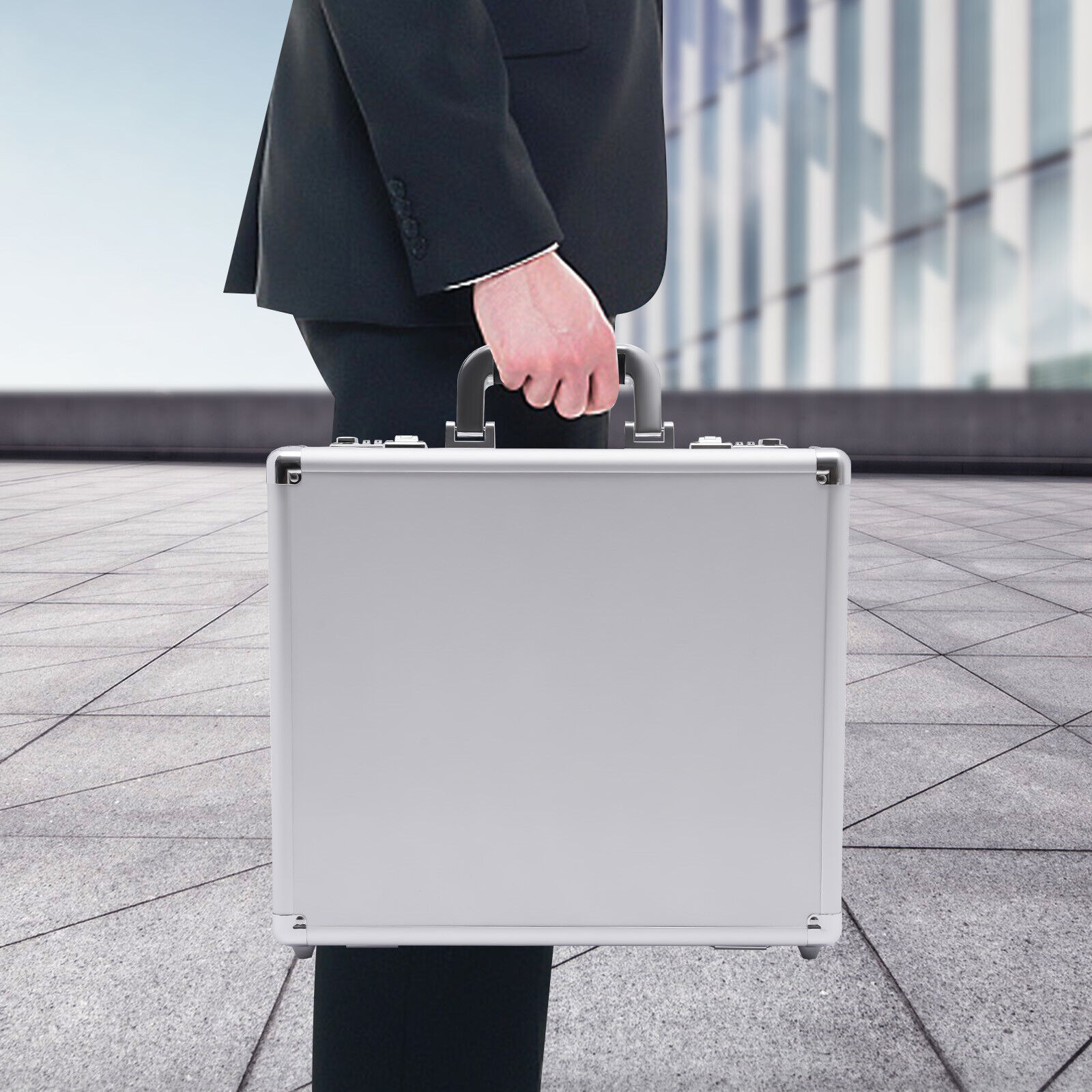 Miumaeov Locking Briefcase Aluminum Hard Briefcase Combination Lock ...