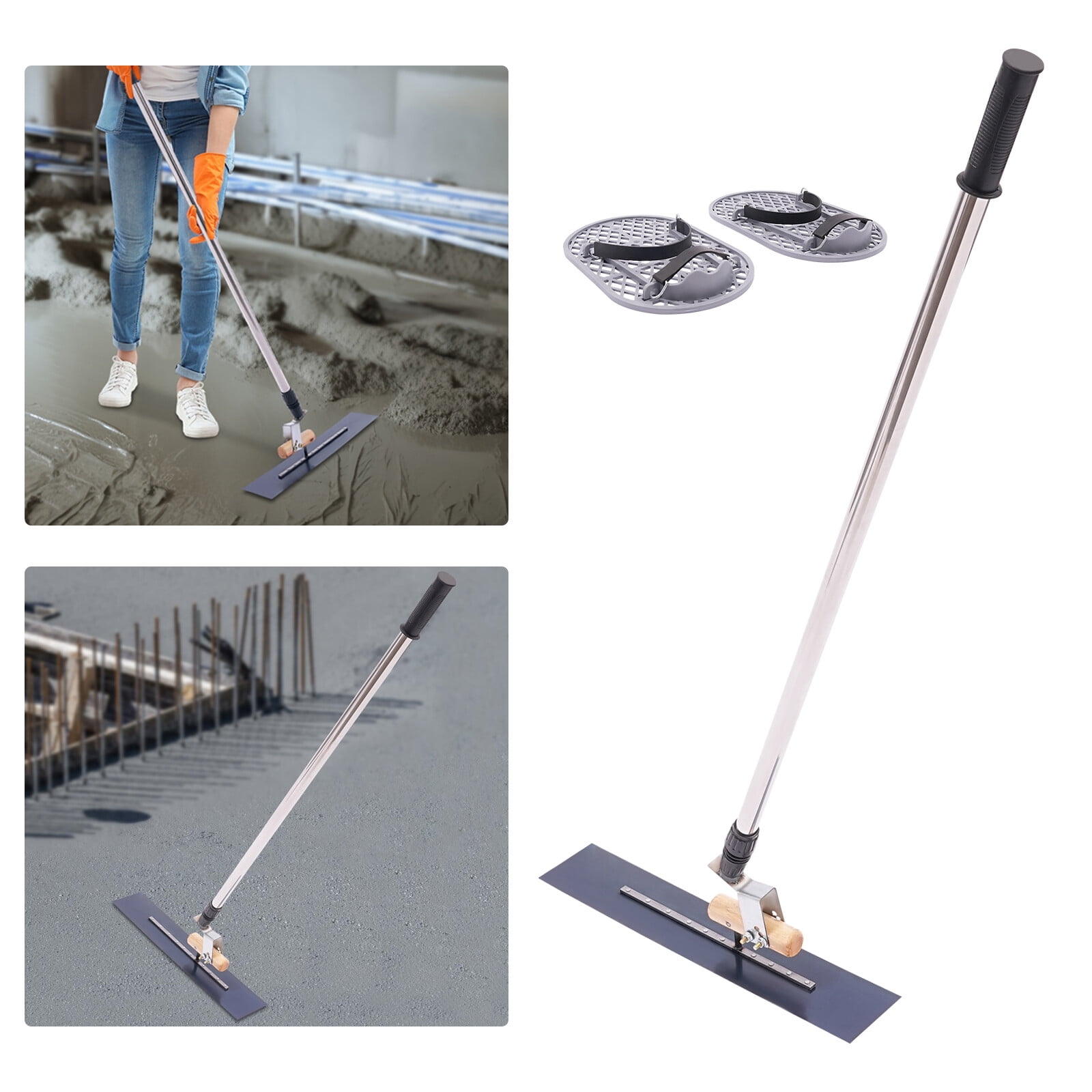 Miumaeov Long Handle Concrete Trowel Telescopic Cement Surface ...