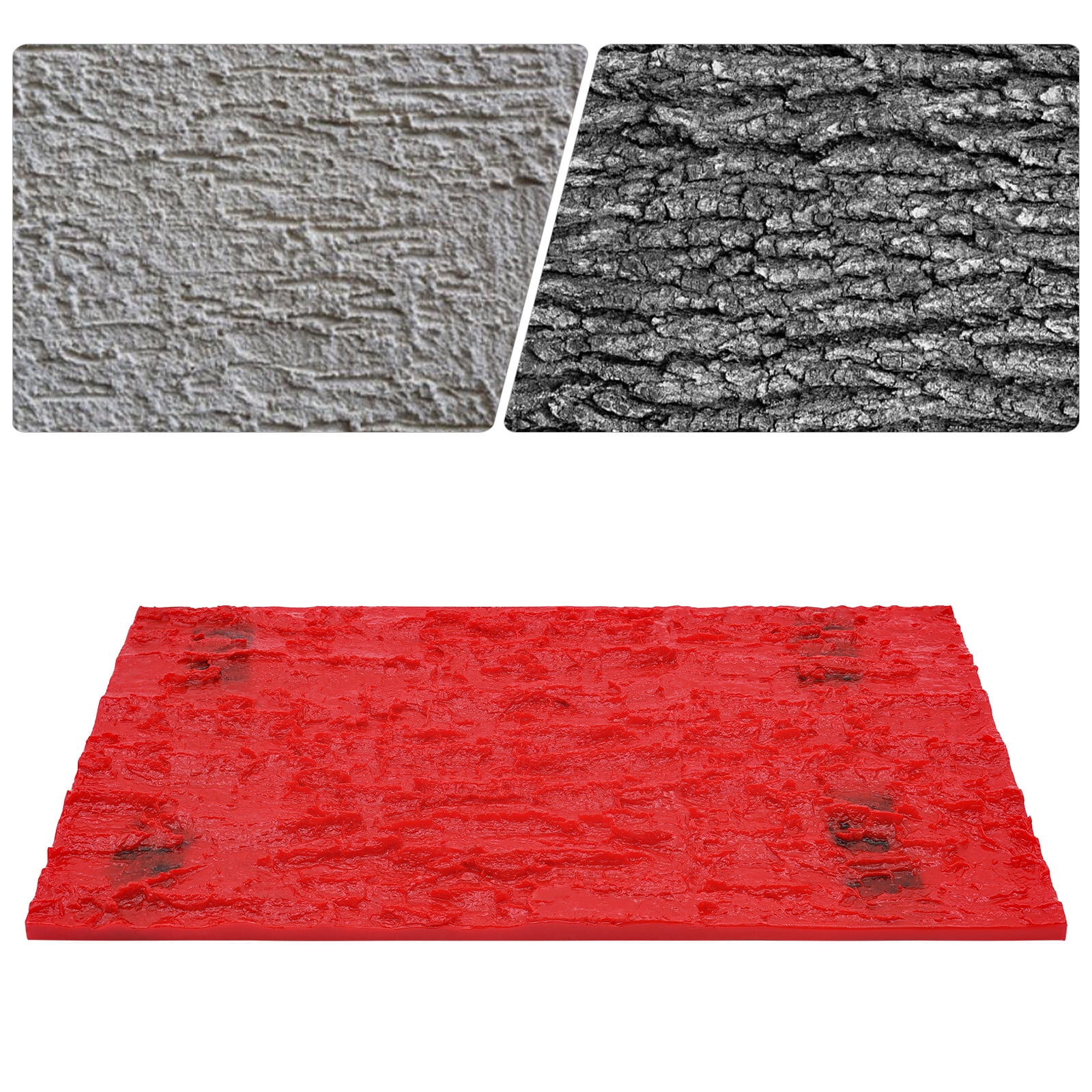 Miumaeov Manual Concrete Mold Wood Grain Pattern Concrete Texture Mold ...