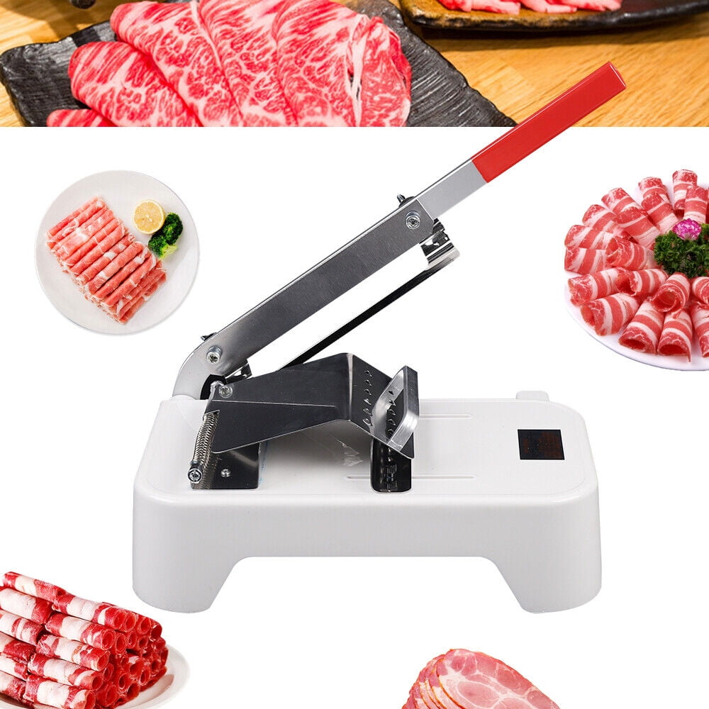 Miumaeov Manual Frozen Meat Slicer Stainless Steel Cutter Machine for ...
