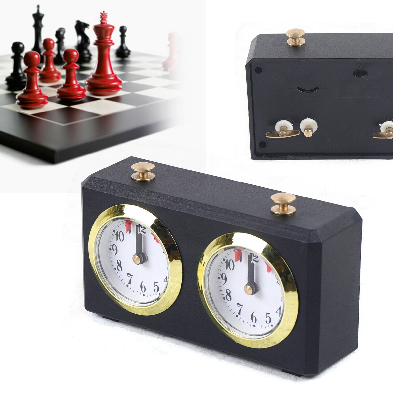 Miumaeov Mechanical Analog Chess Clock Timer International Chess Timer Analogue Clock - Walmart.com