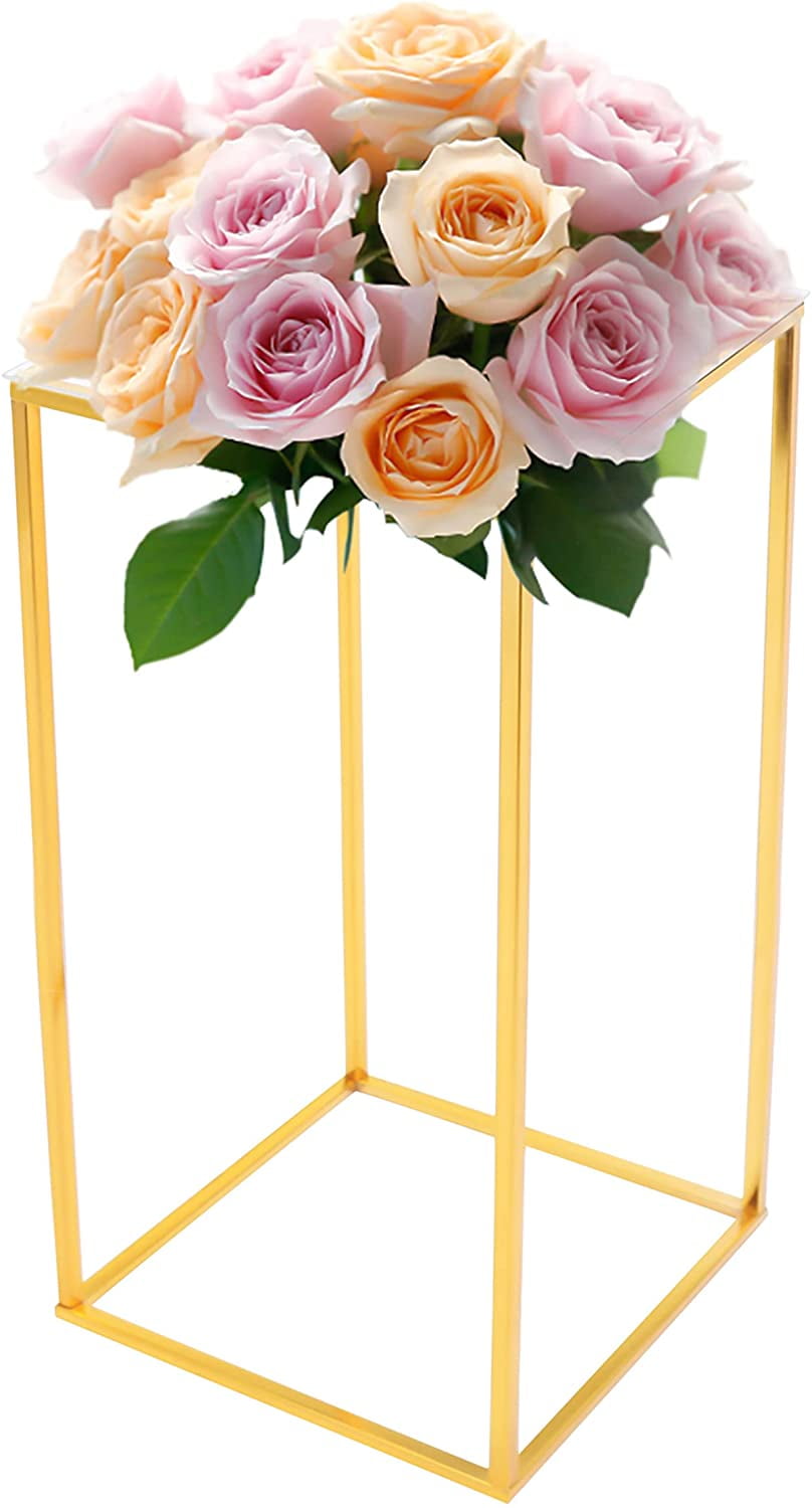 Miumaeov Metal Flower Stand Metal Column Flower Stand 9.84x9.84x23 ...