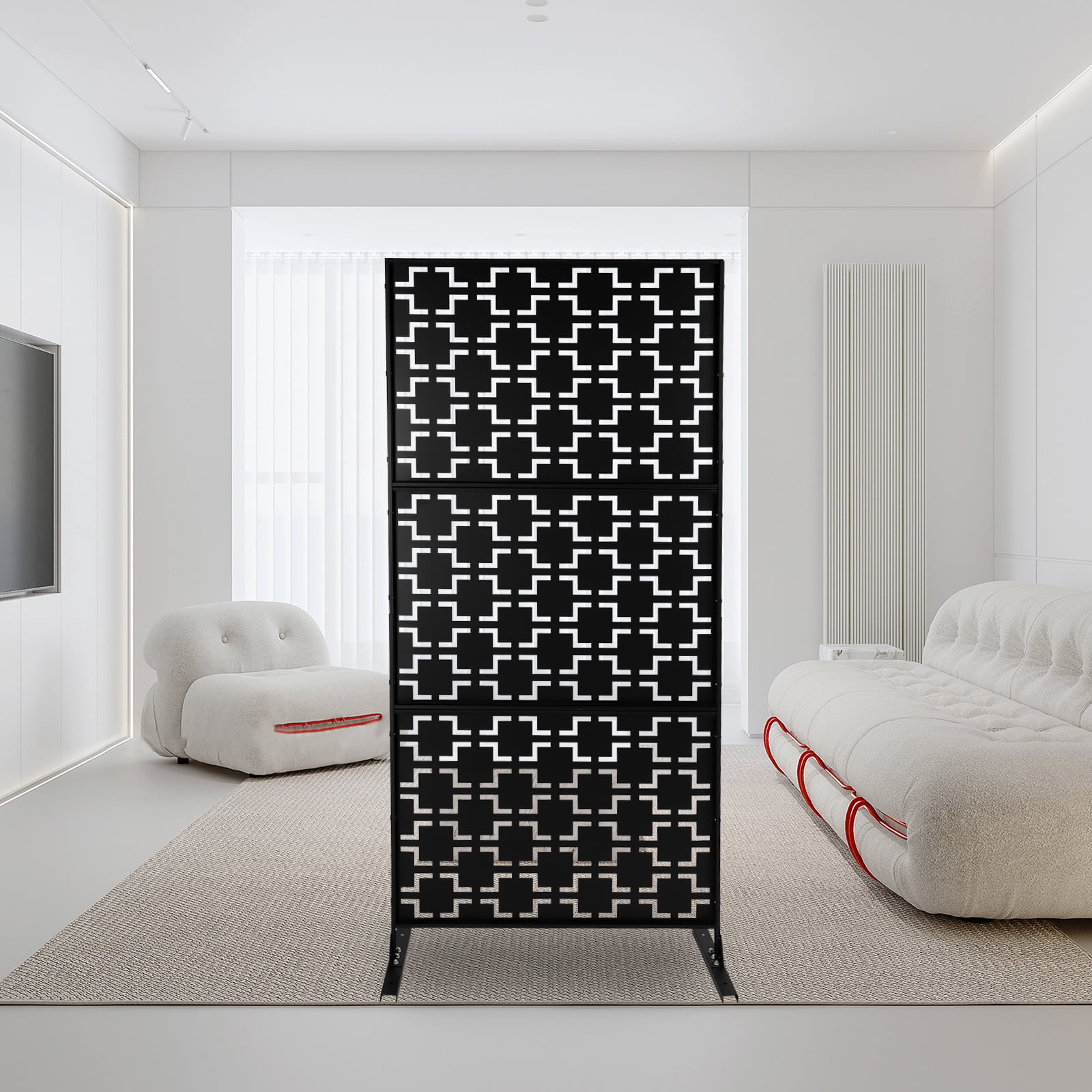 Miumaeov Metal Privacy Screen Outdoor Decorative Privacy Screen with ...