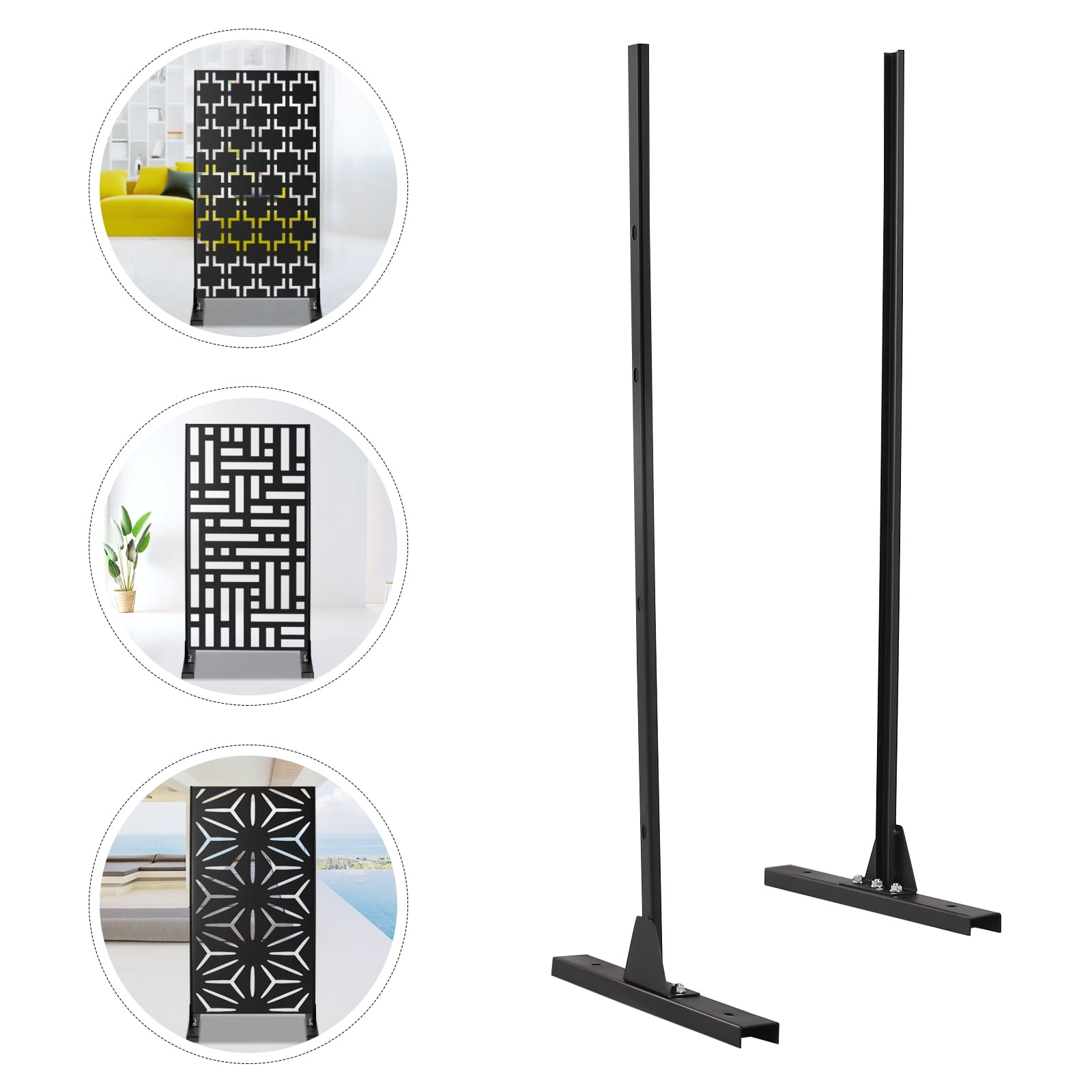 Miumaeov Metal Stand for Privacy Screen Panels Decorative Privacy ...