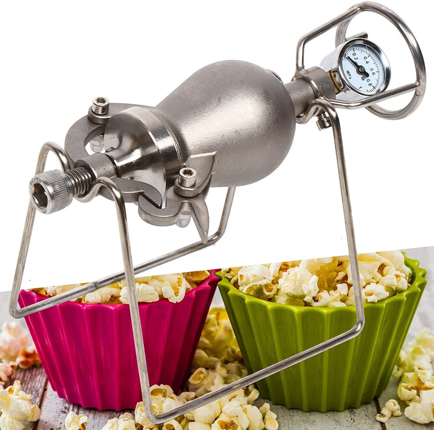 Miumaeov Mini Hand Crank Popcorn Maker Popcorn Corn Kernels Puffing ...